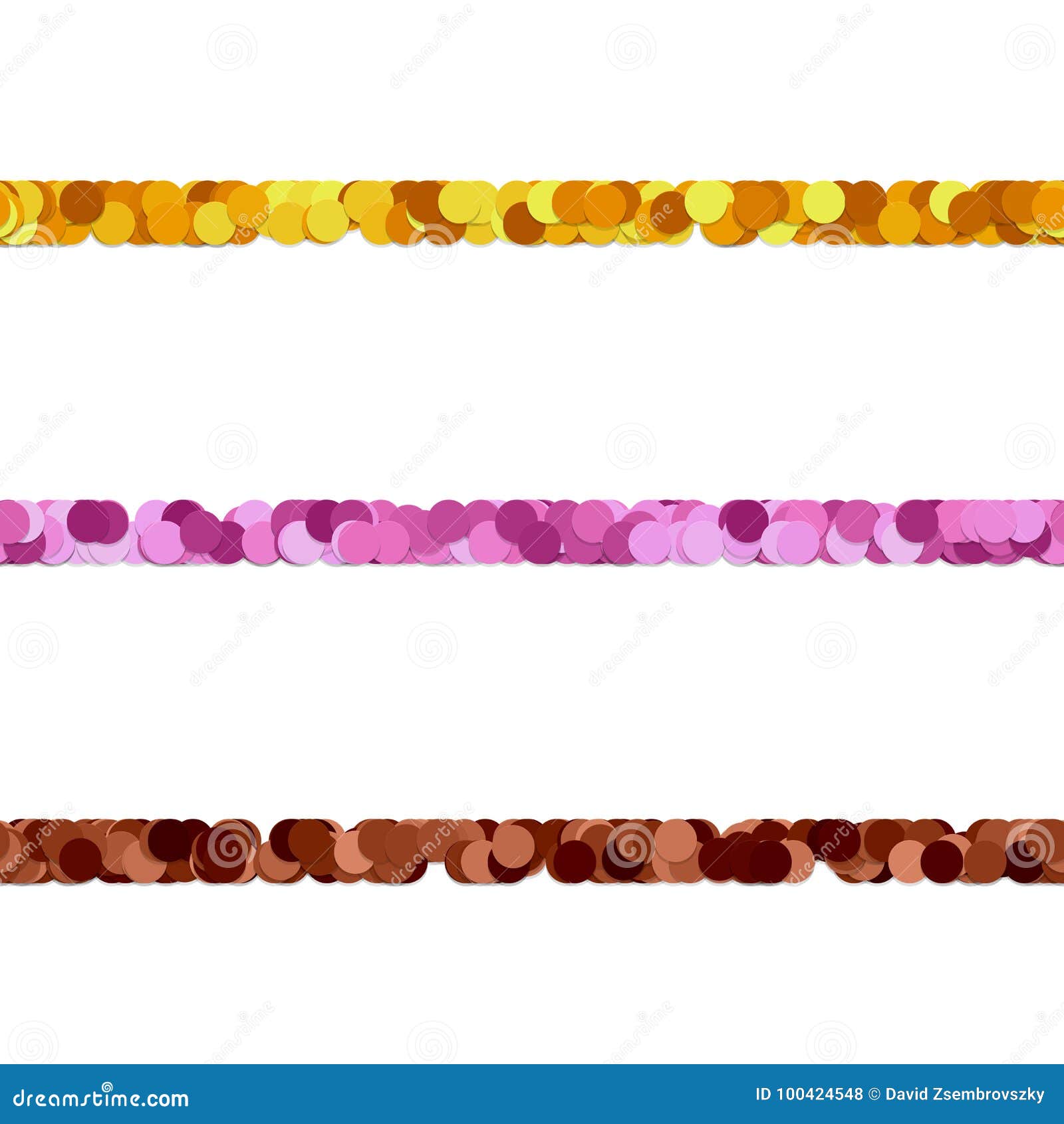 Seamless Dot Pattern Paragraph Divider Line Design Set Stock Vector ...