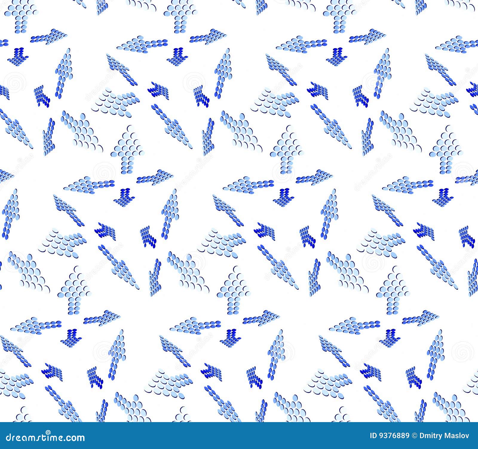 Seamless Dotted Arrow Pattern Picture. Image: 9376889