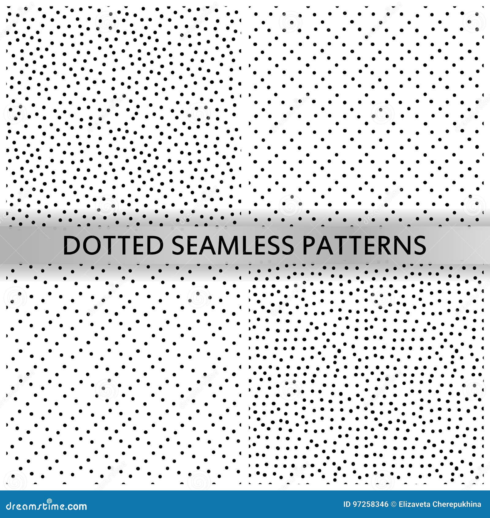 Seamless dotted patterns stock vector. Illustration of circle - 97258346