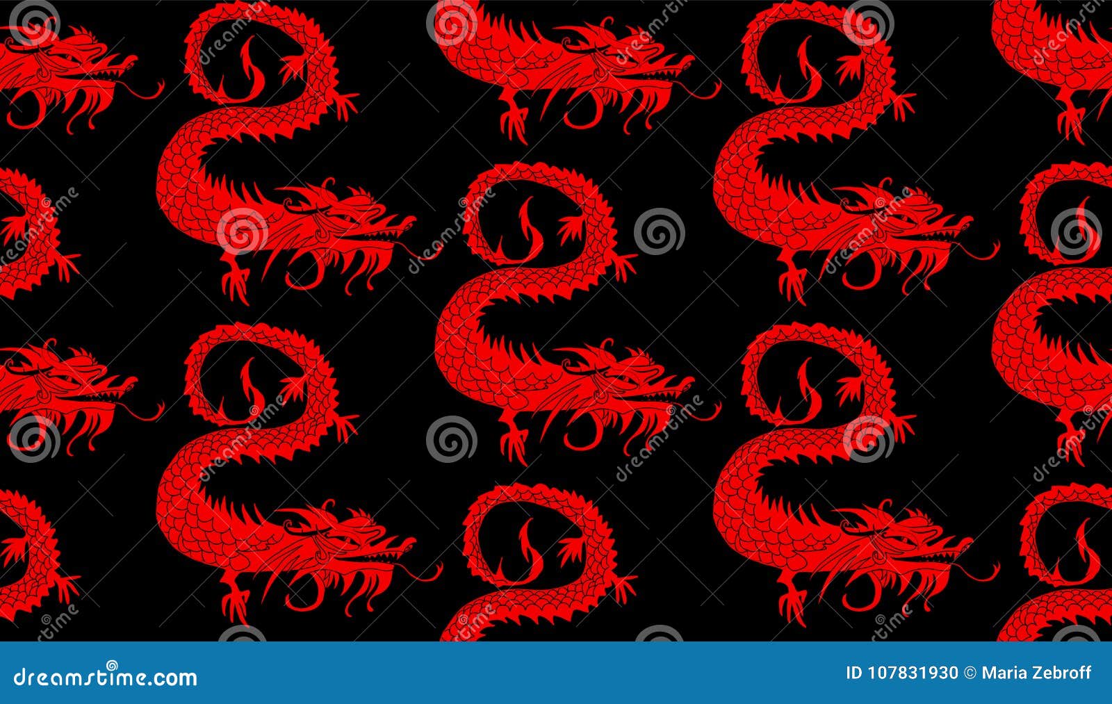 Seamless dragons pattern stock vector. Illustration of dragon - 107831930 Seamless dragons pattern stock vector. Illustration of dragon - 107831930