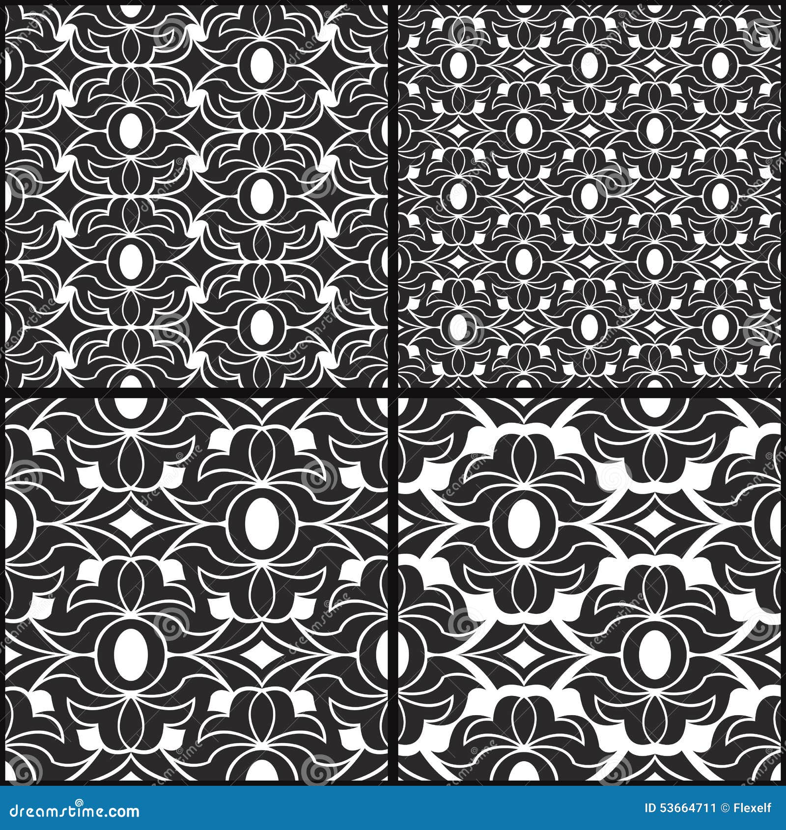 Seamless drawing stock vector. Illustration of decorative - 53664711