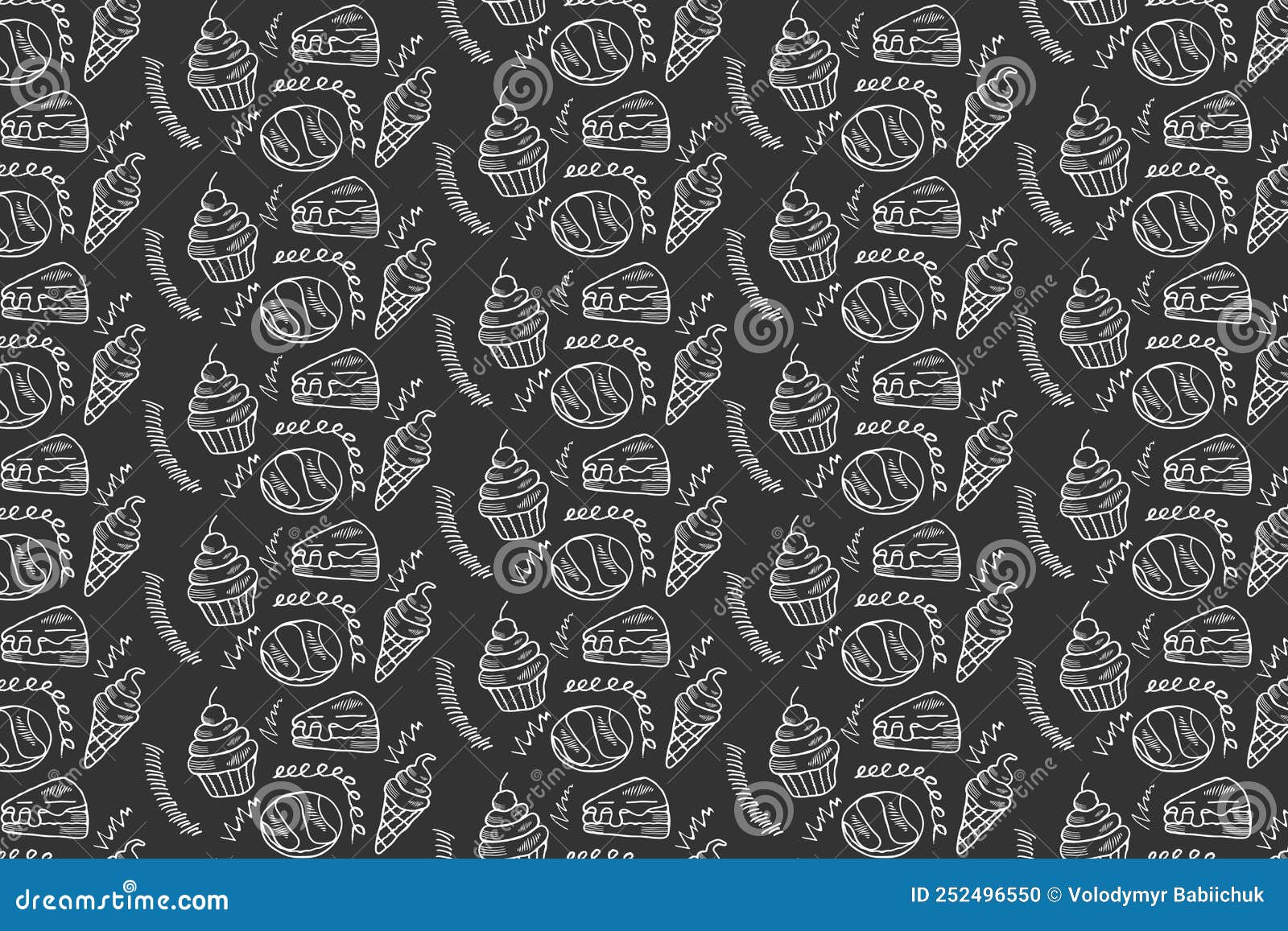 Seamless Drawing in Retro Vintage Style. Pattern Vector Illustration ...