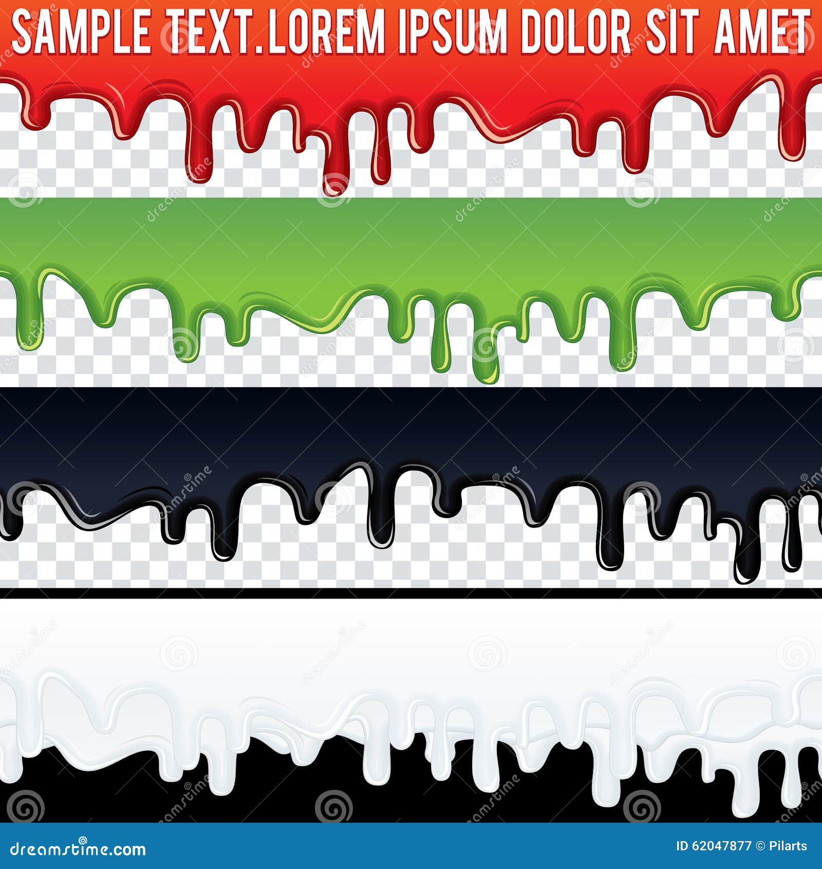 Seamless Drip Liquid Banner. Ready for Your Text Stock Vector ...