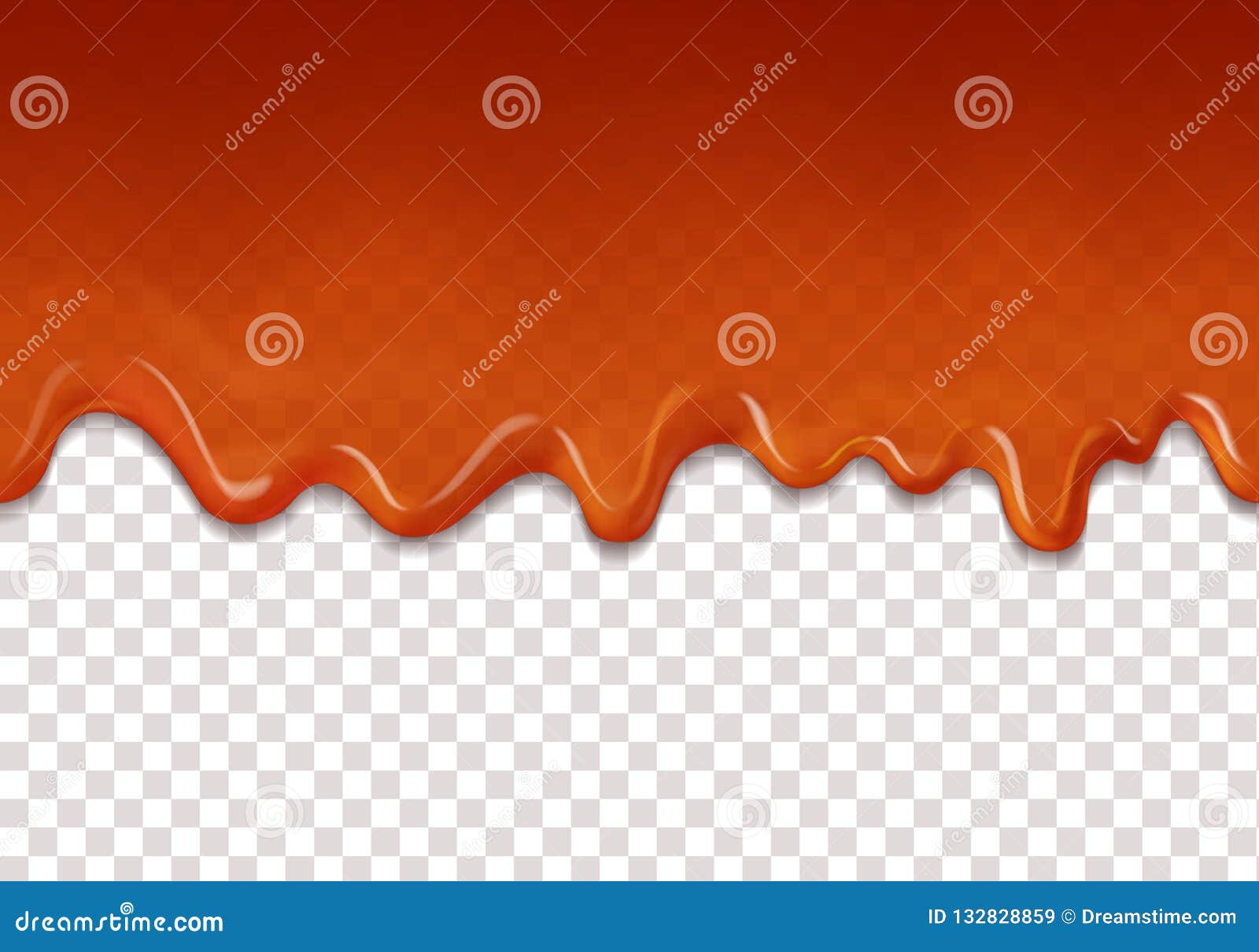 Seamless Dripping Caramel Drops Stock Vector - Illustration of cream ...