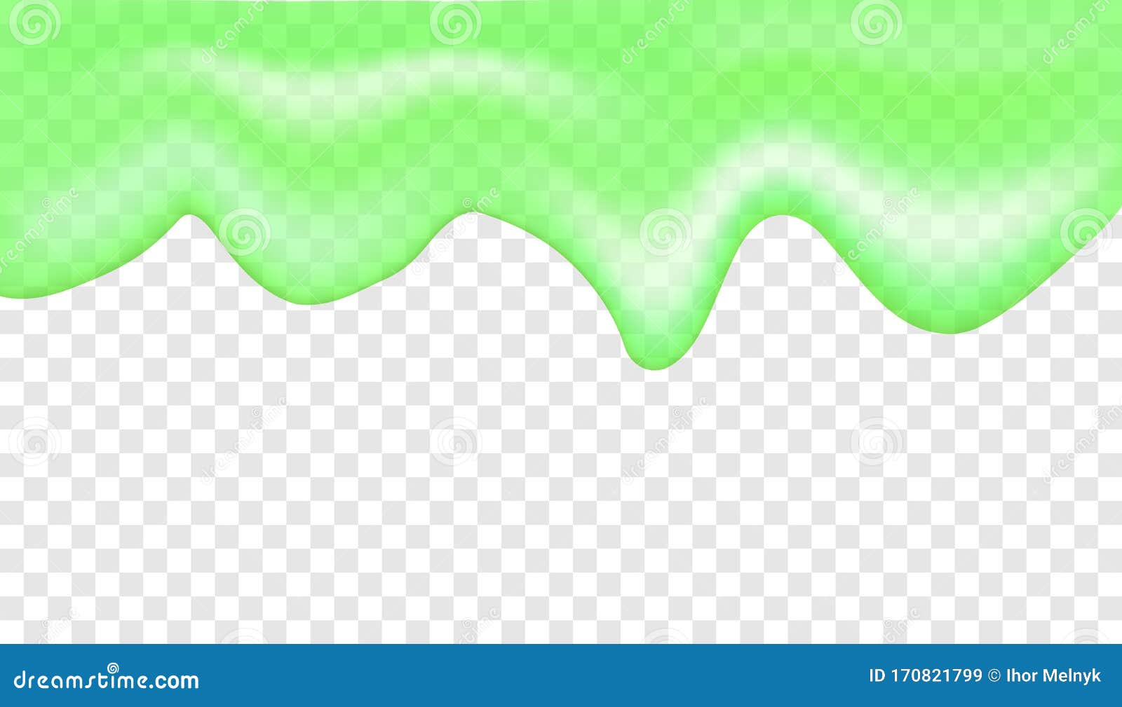 Seamless Dripping Slime Repeatable Isolated On White. Cartoon Mucus ...