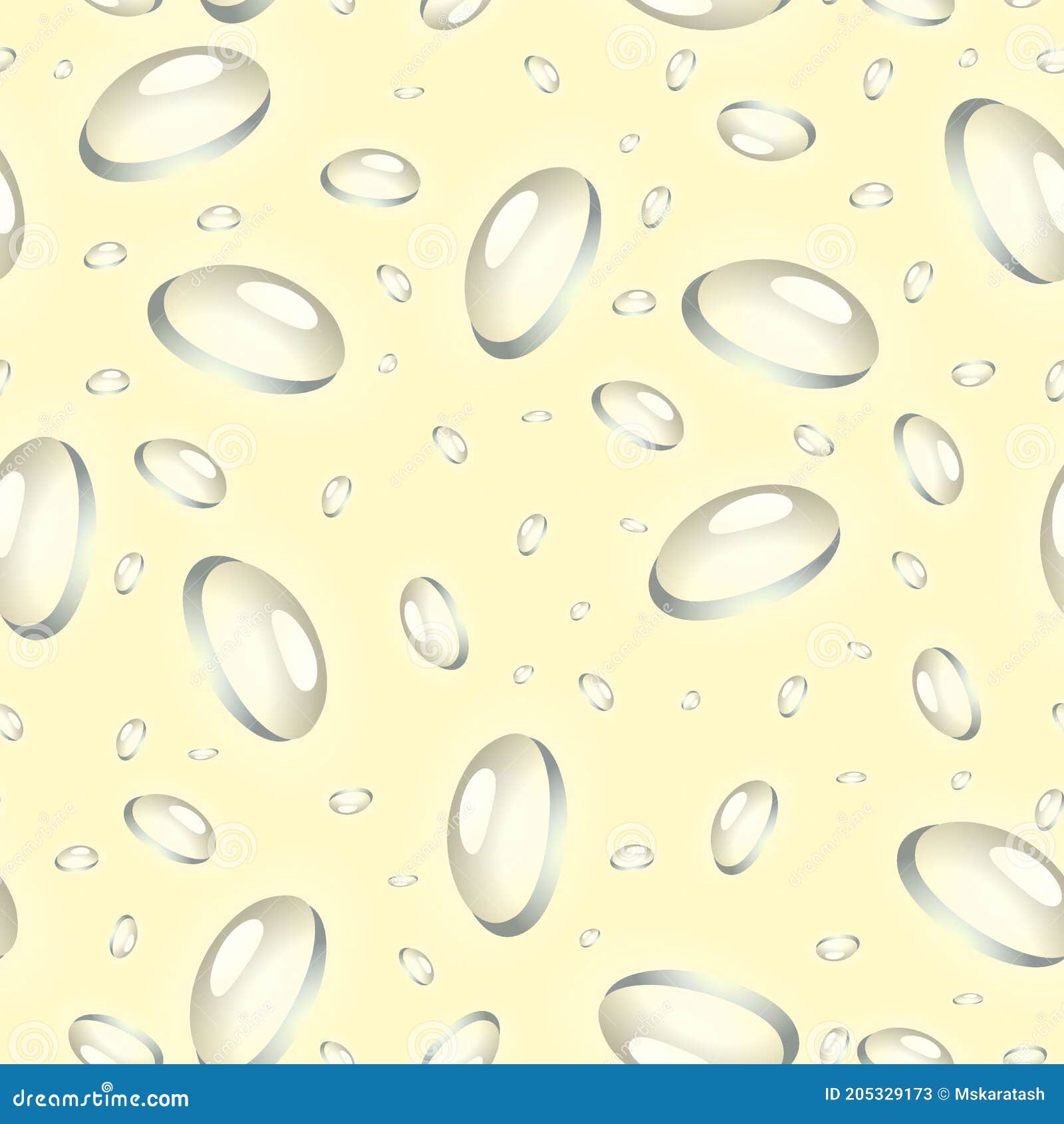 Seamless Drop Pattern Vector Soft Colors. Fashion Textile Fabric Print ...