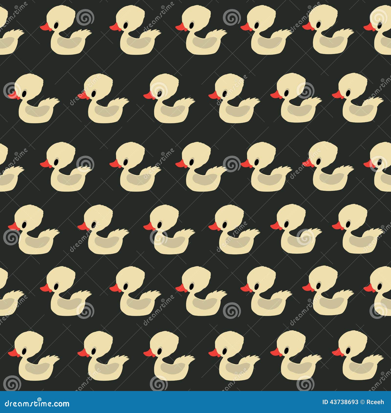 Seamless duck pattern stock vector. Illustration of graphic - 43738693
