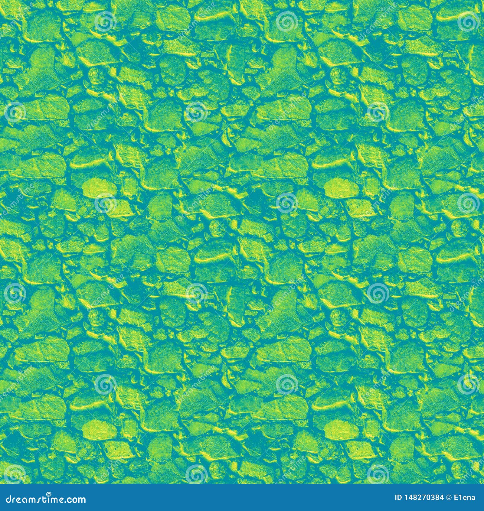 Seamless Duotone Stone Wall Pattern, Background Stock Illustration ...