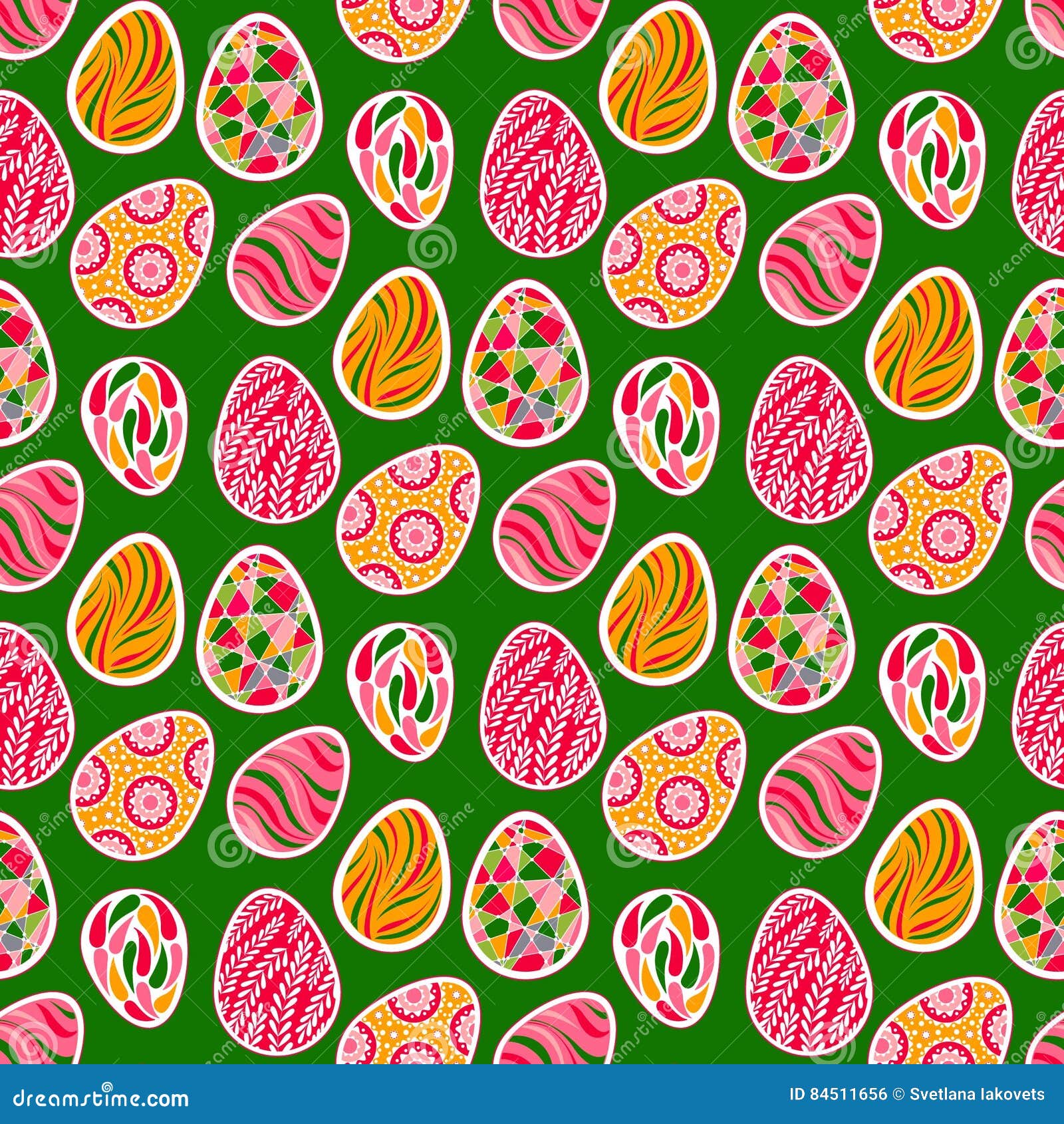 Seamless easter background stock vector. Illustration of bright - 84511656