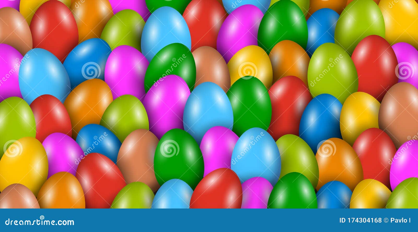 Seamless Easter Egg Pattern, Easter Background with Colored Eggs ...