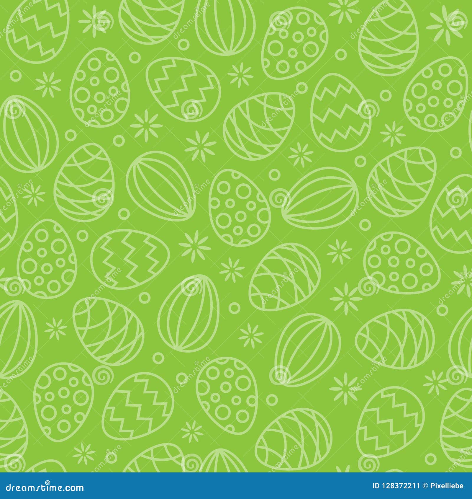 Seamless Easter Pattern With Eegs And Black Leaves Background For ...