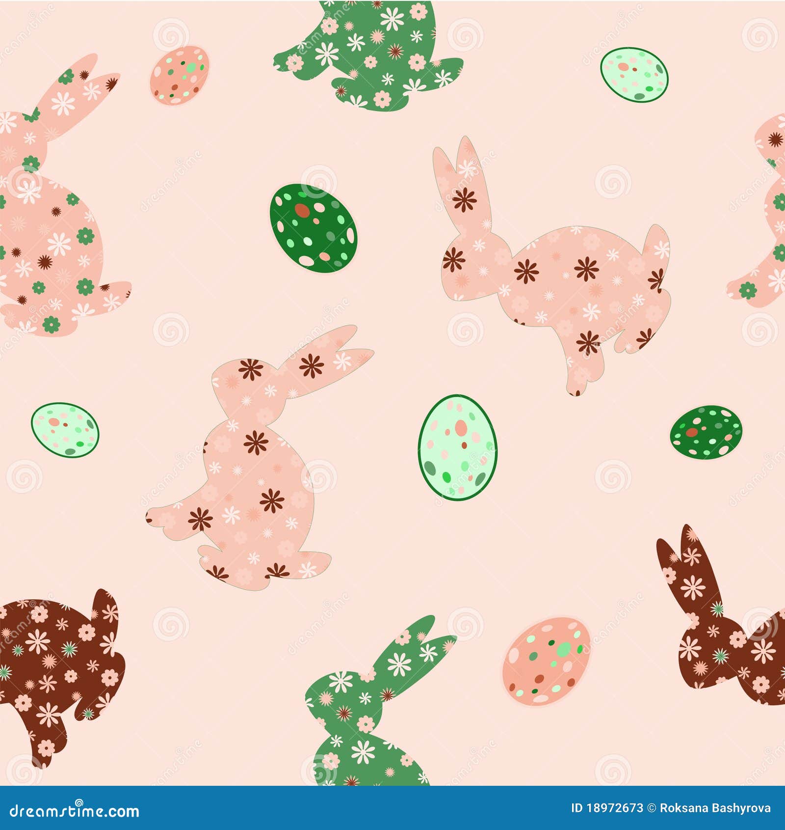 Seamless easter pattern stock vector. Illustration of figure - 18972673