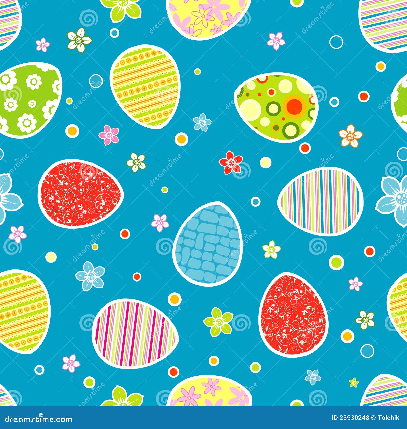 Seamless Easter pattern stock vector. Illustration of spring - 23530248