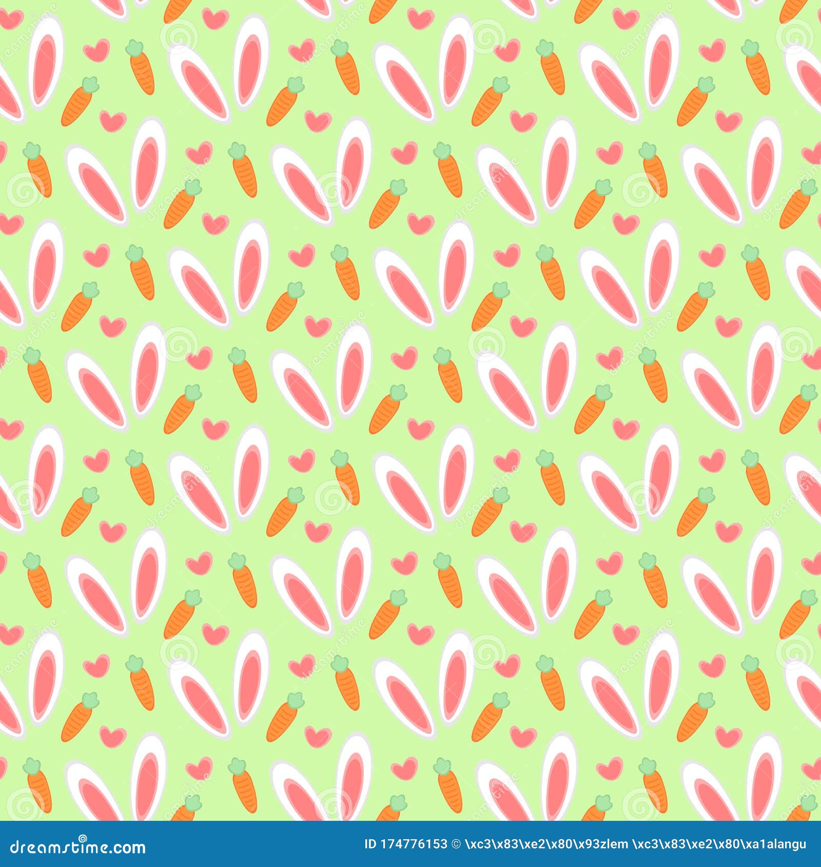 Seamless Easter Pattern and Background Vector Illustration Stock Vector ...