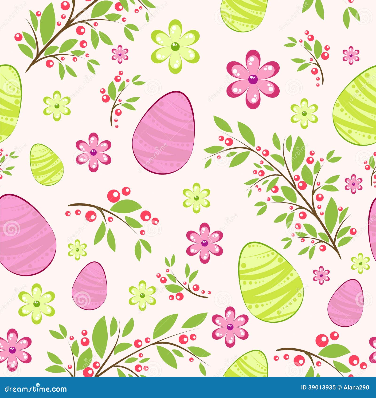 Seamless easter pattern stock vector. Illustration of pattern - 39013935