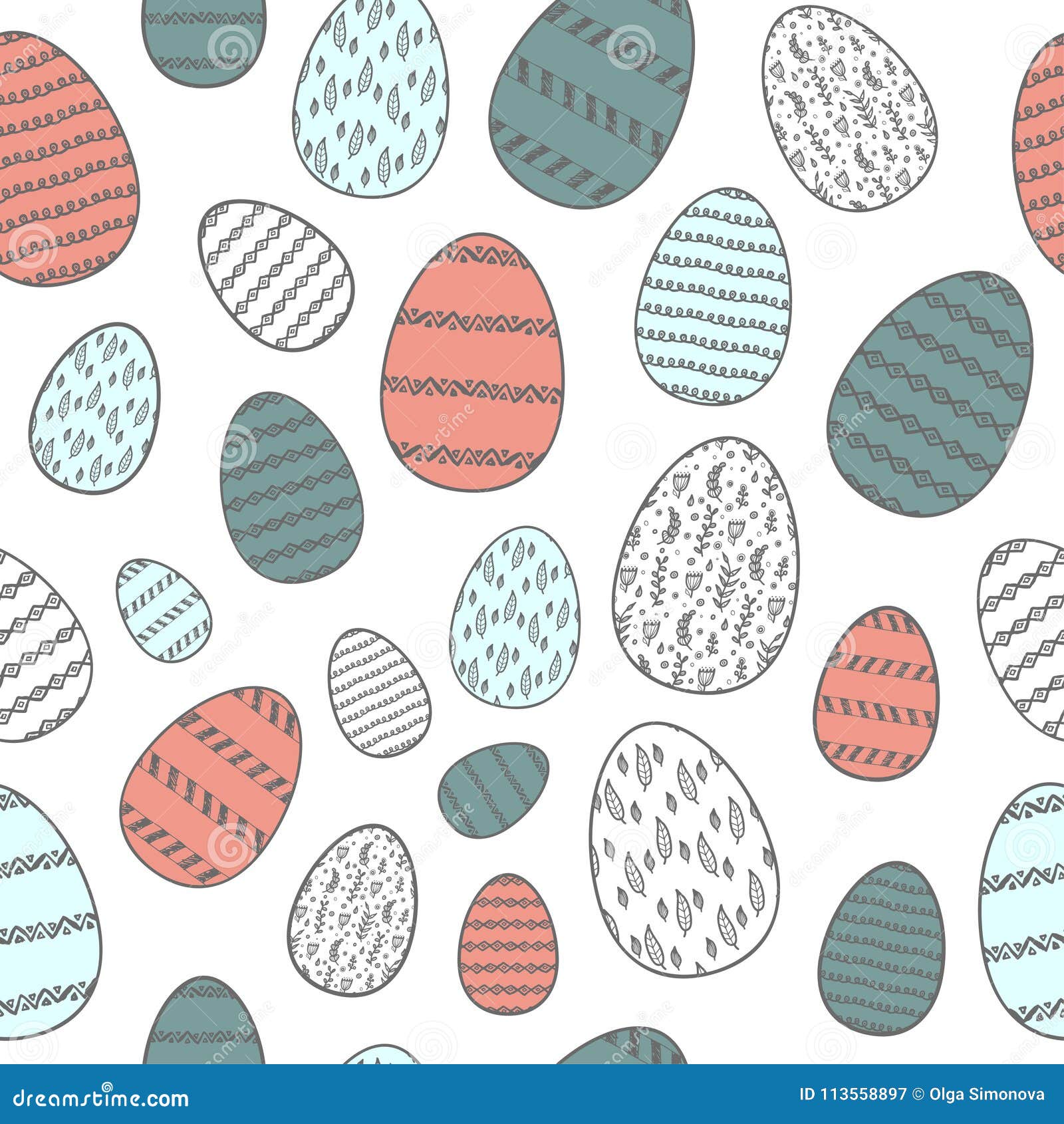Seamless Easter pattern stock illustration. Illustration of soft ...