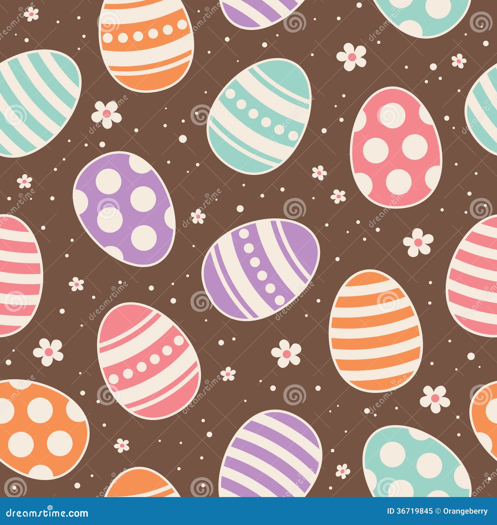 Seamless easter pattern stock vector. Illustration of happy - 36719845