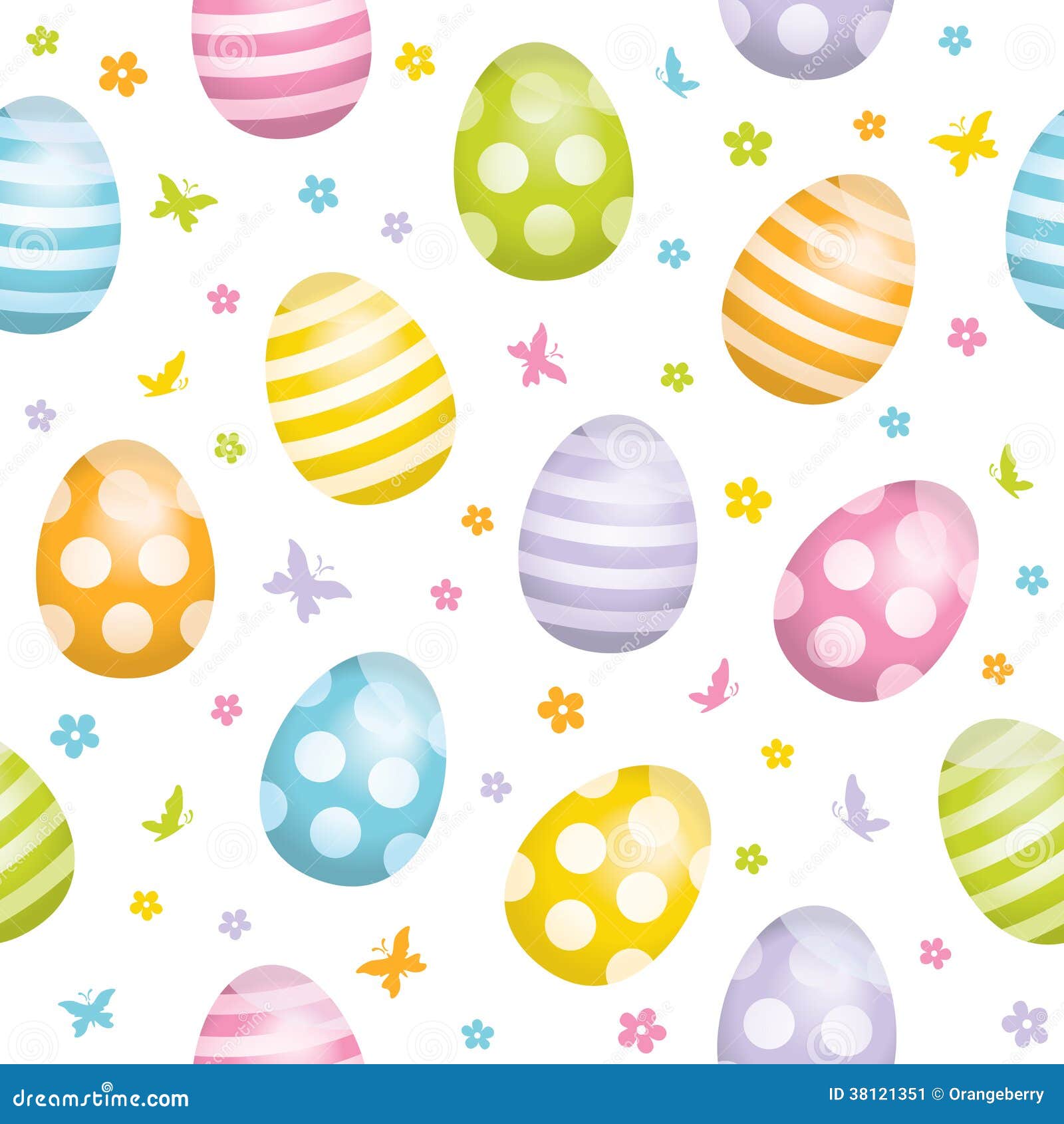 Seamless easter pattern stock vector. Illustration of multicolor - 38121351