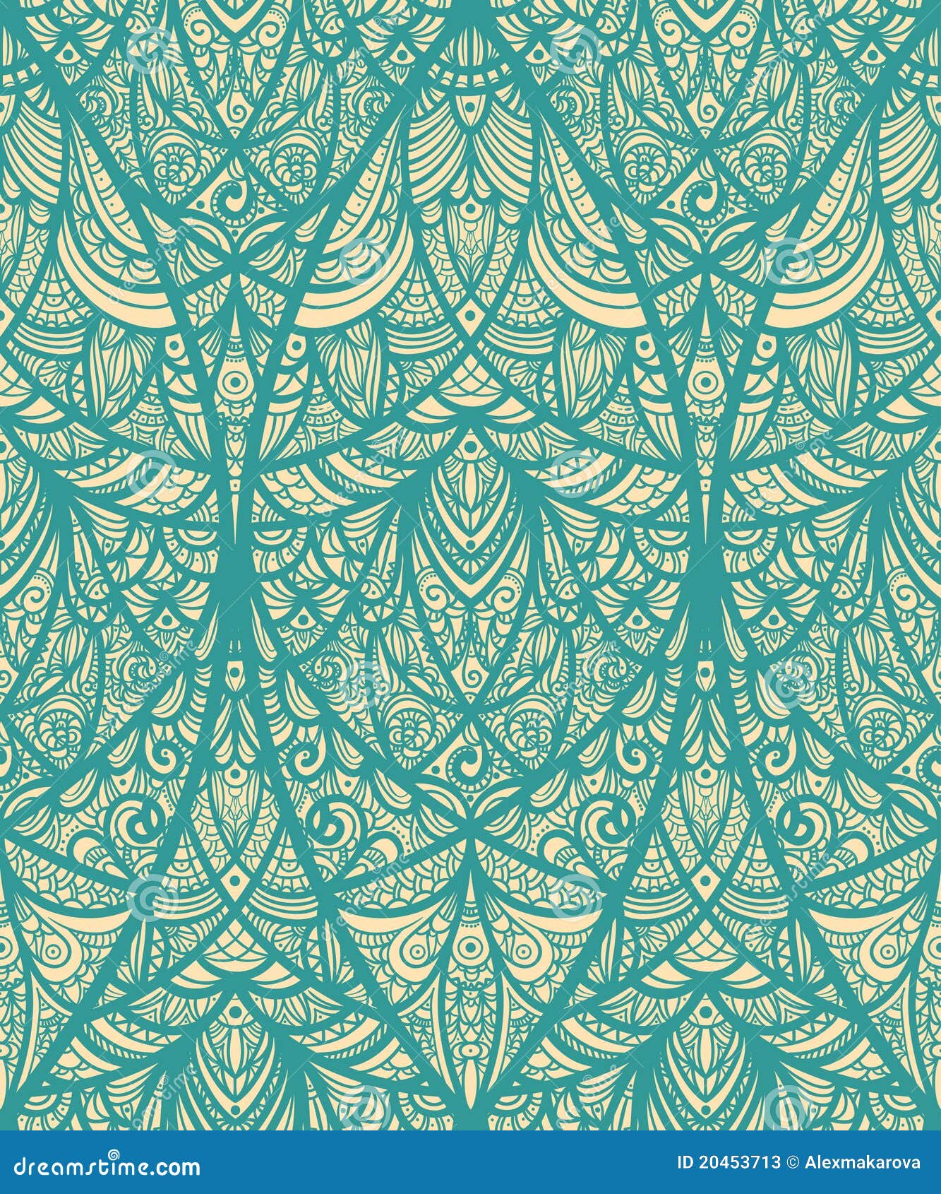 Seamless Eastern Floral Patterns Vector Illustration | CartoonDealer ...
