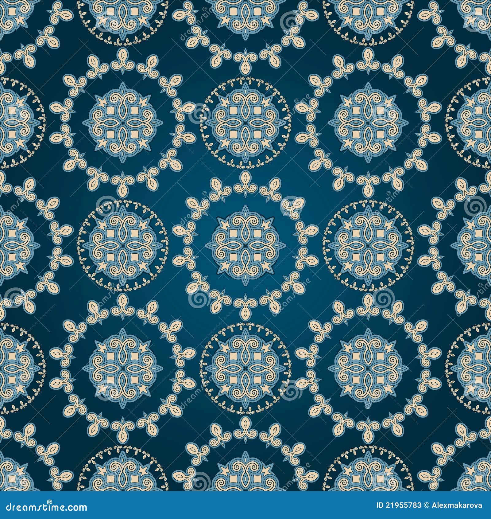 Seamless Eastern Floral Patterns Vector Illustration | CartoonDealer ...