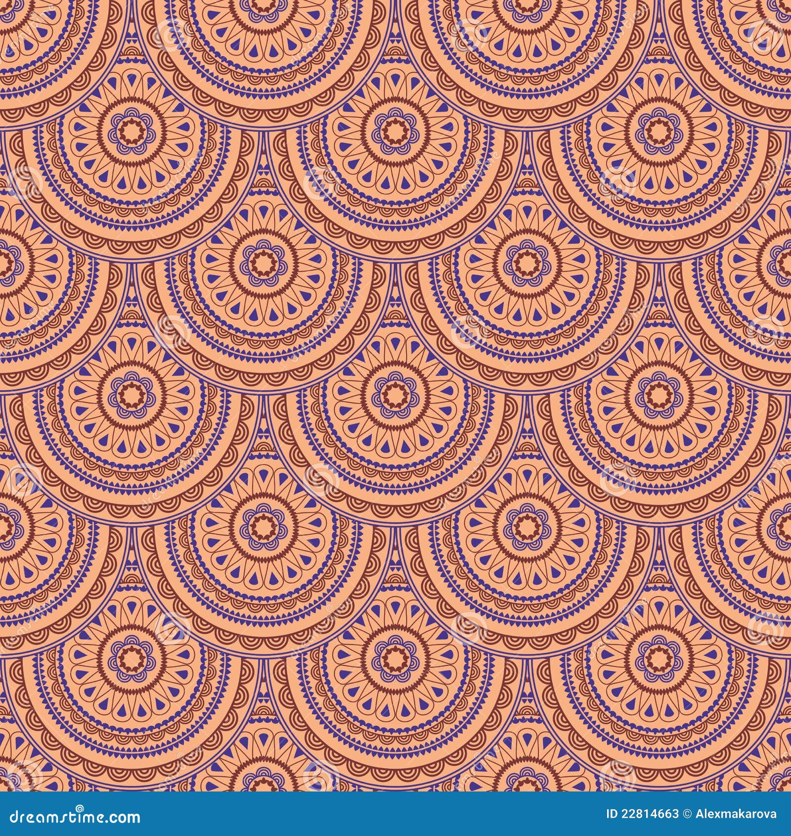 Seamless Eastern Floral Patterns Vector Illustration | CartoonDealer ...