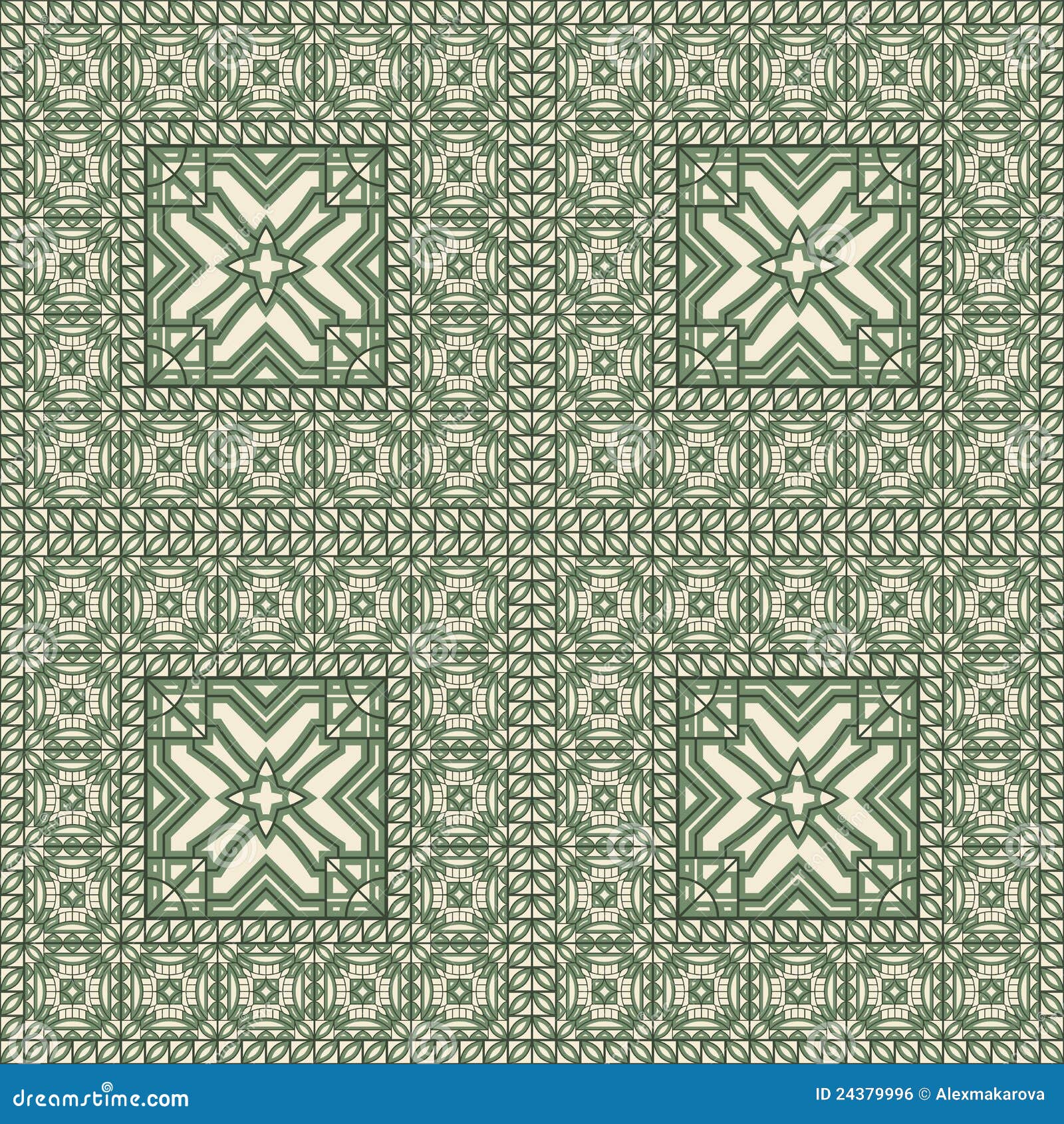 Seamless Eastern Style Oriental Pattern Stock Vector - Illustration of ...