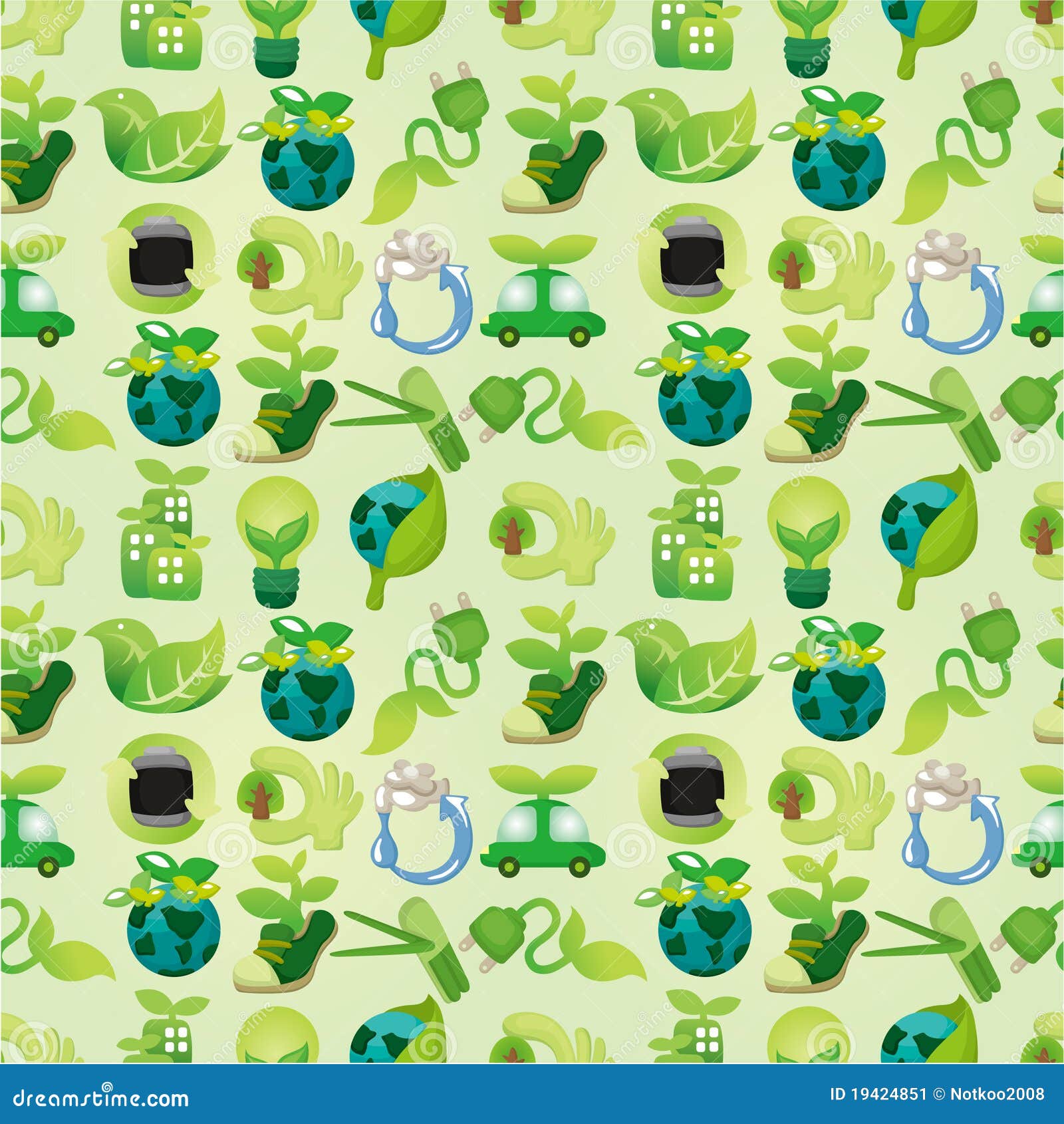 Seamless eco icon pattern stock vector. Illustration of beautiful ...