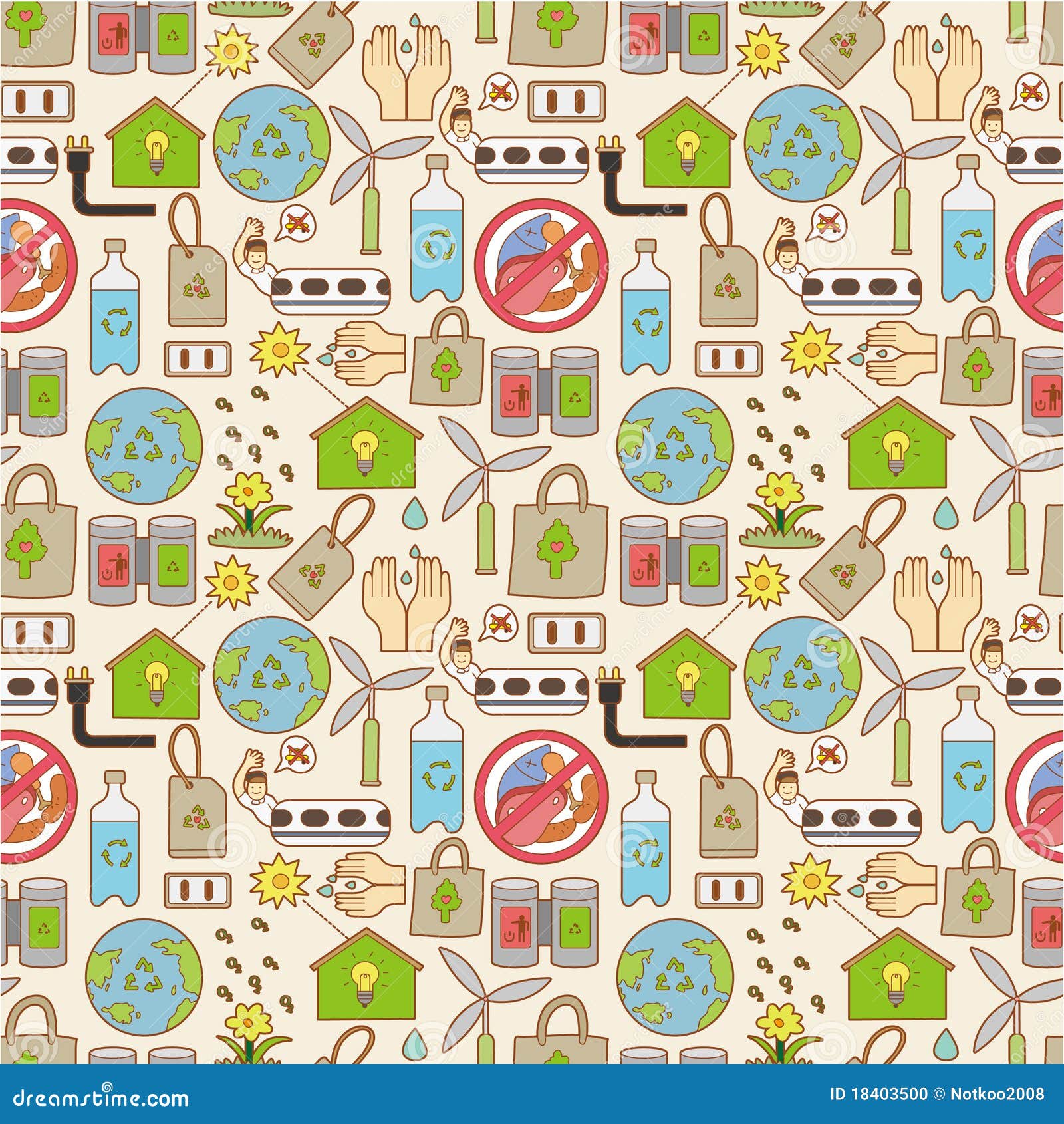 Seamless eco pattern stock vector. Illustration of frame - 18403500