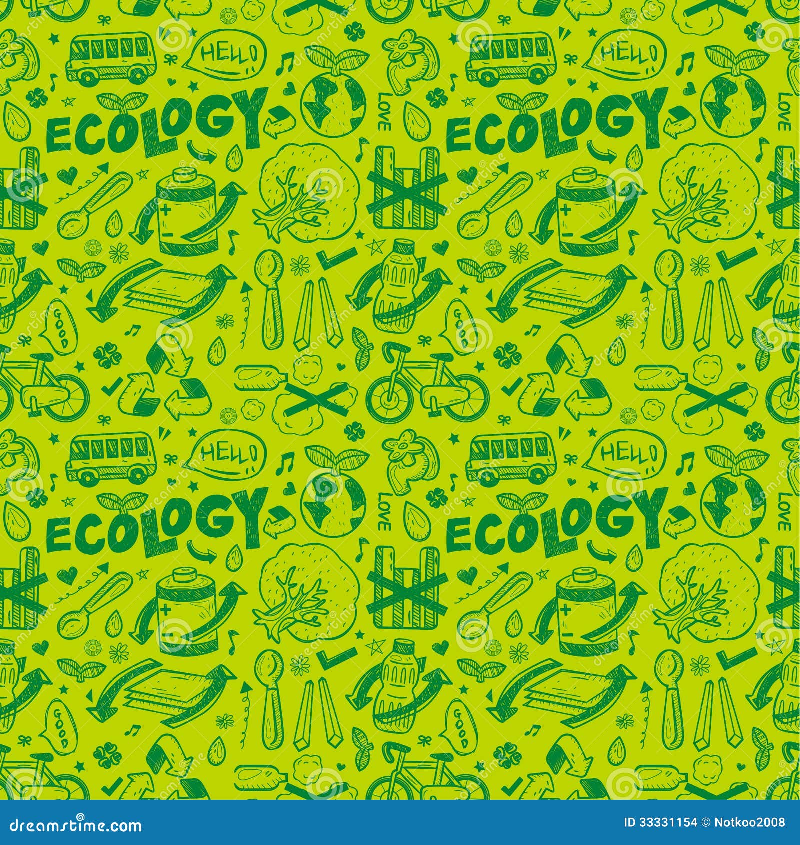 Seamless ecology pattern stock illustration. Illustration of earth ...