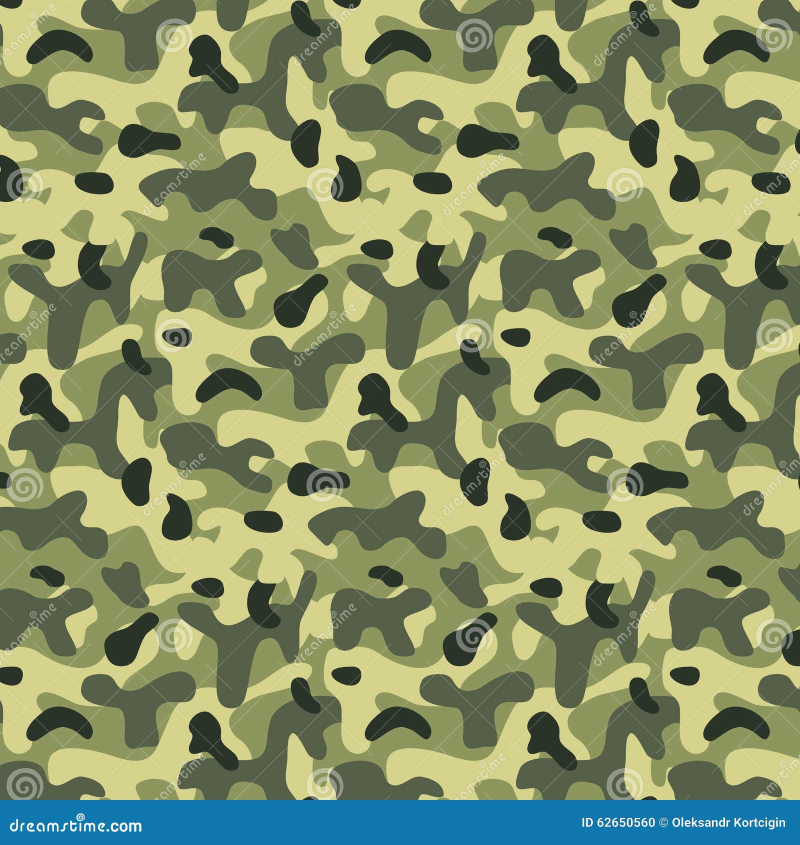 Seamless Editable Military Pattern with Camouflage Stock Vector ...