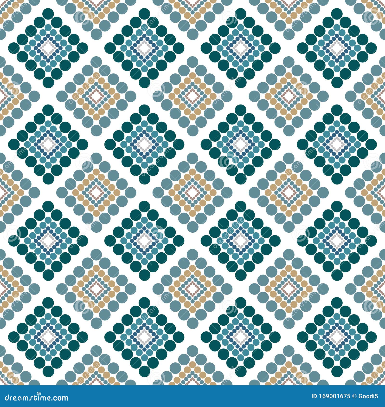 Seamless and Editable African Dots Pattern Stock Illustration ...