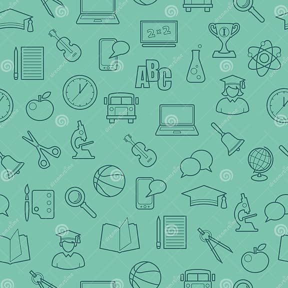 Seamless Education and Science Background Stock Vector - Illustration ...