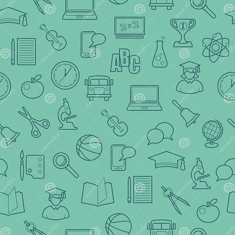 Seamless Education and Science Background Stock Vector - Illustration ...