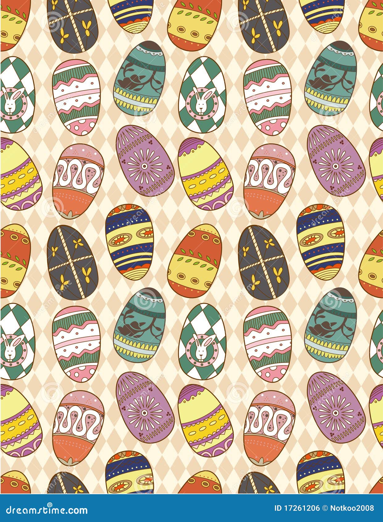 Seamless Eggs pattern stock vector. Illustration of farm - 17261206