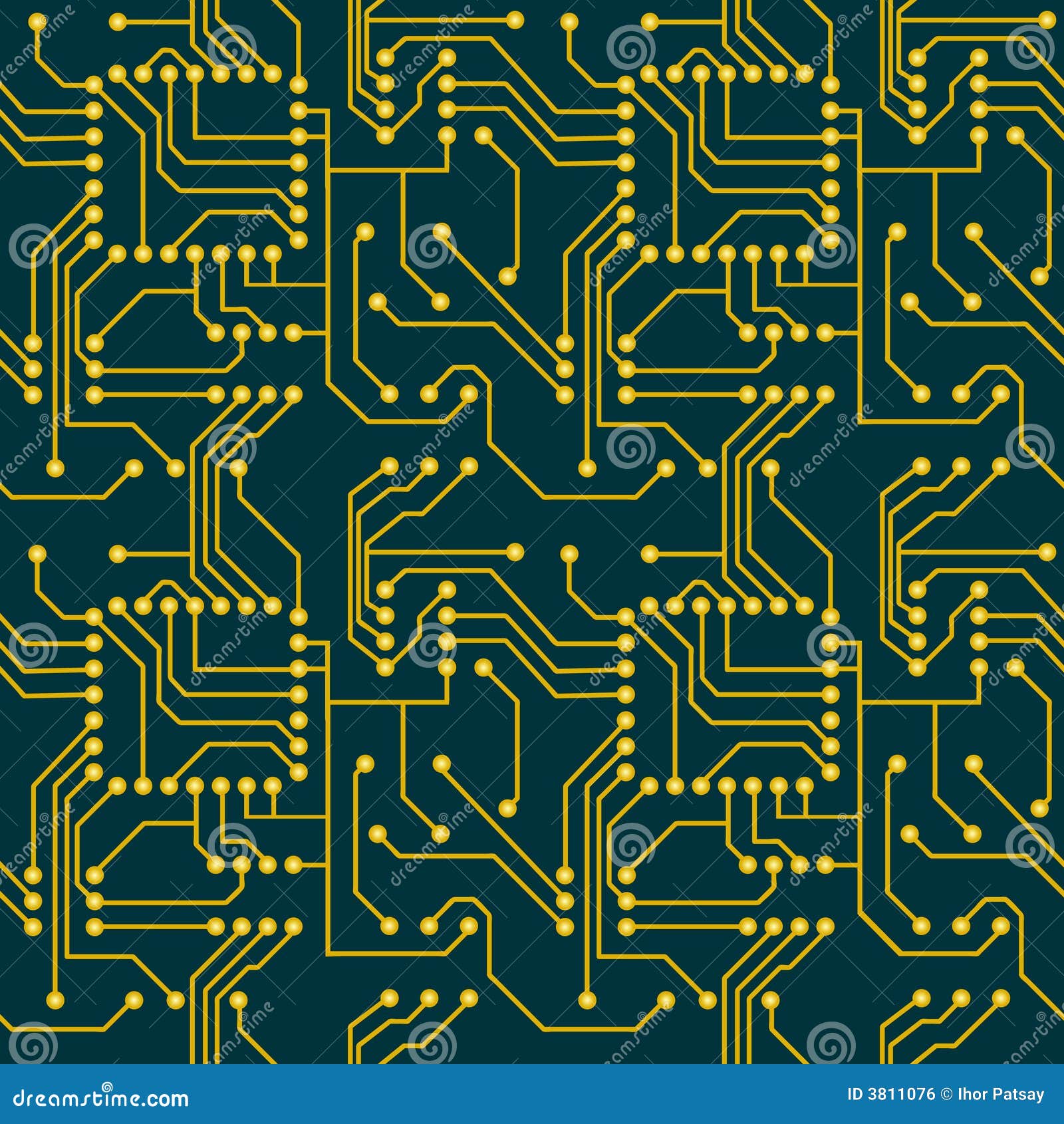 Seamless Electronical Board Stock Vector - Illustration of pattern ...