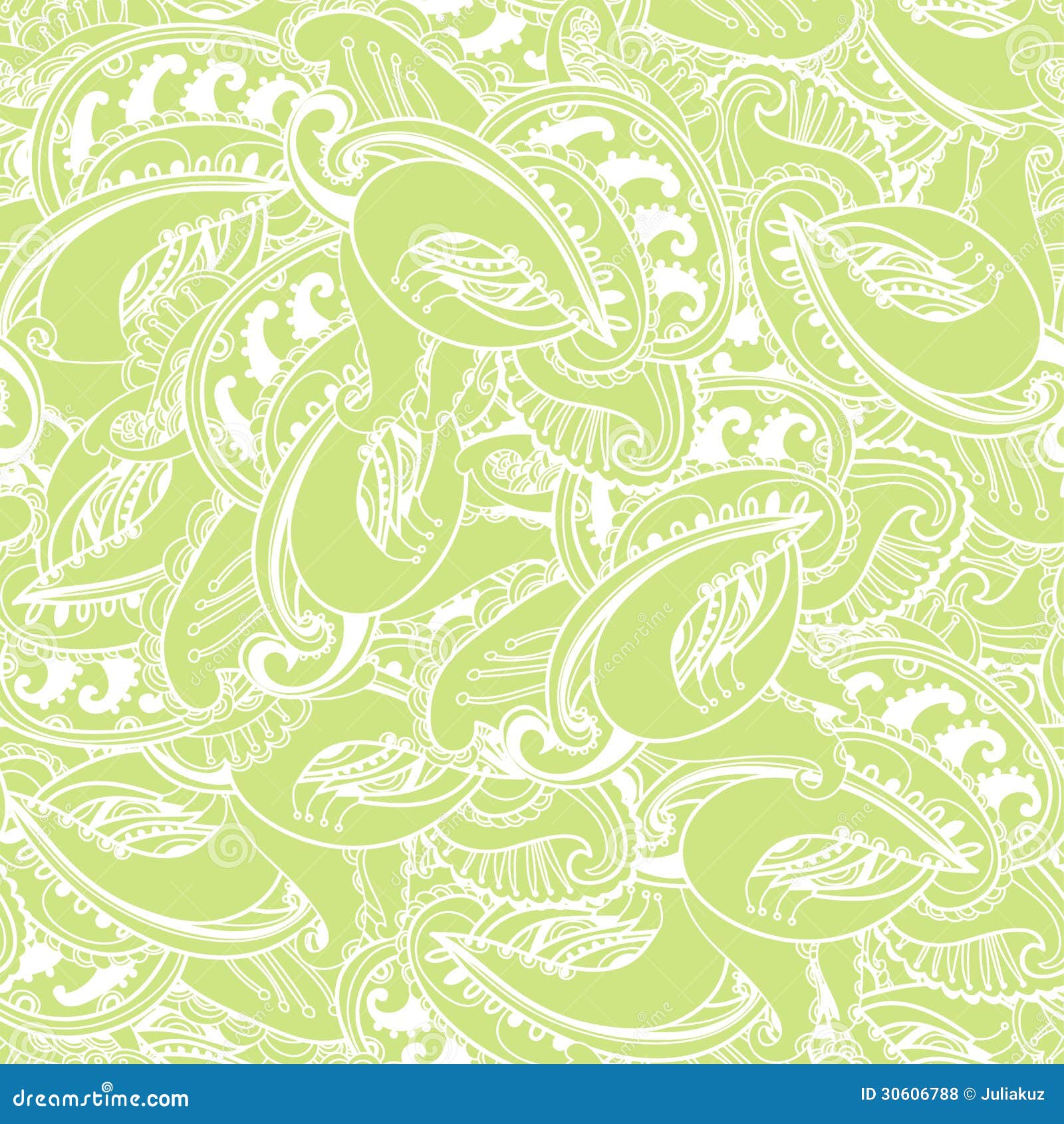 Seamless Elegant Paisley Lace Pattern Stock Illustration - Illustration ...