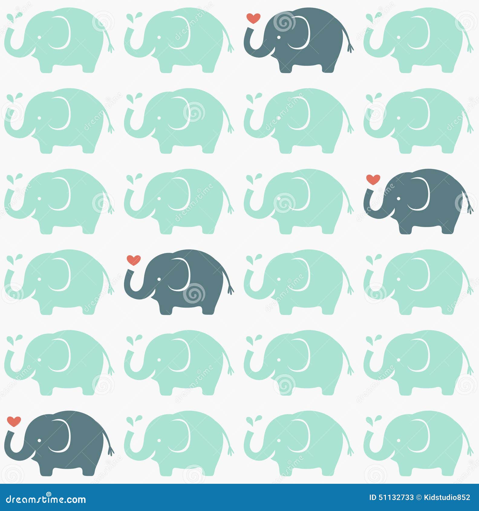 Seamless Elephant Fabric Pattern Stock Vector - Illustration of design ...