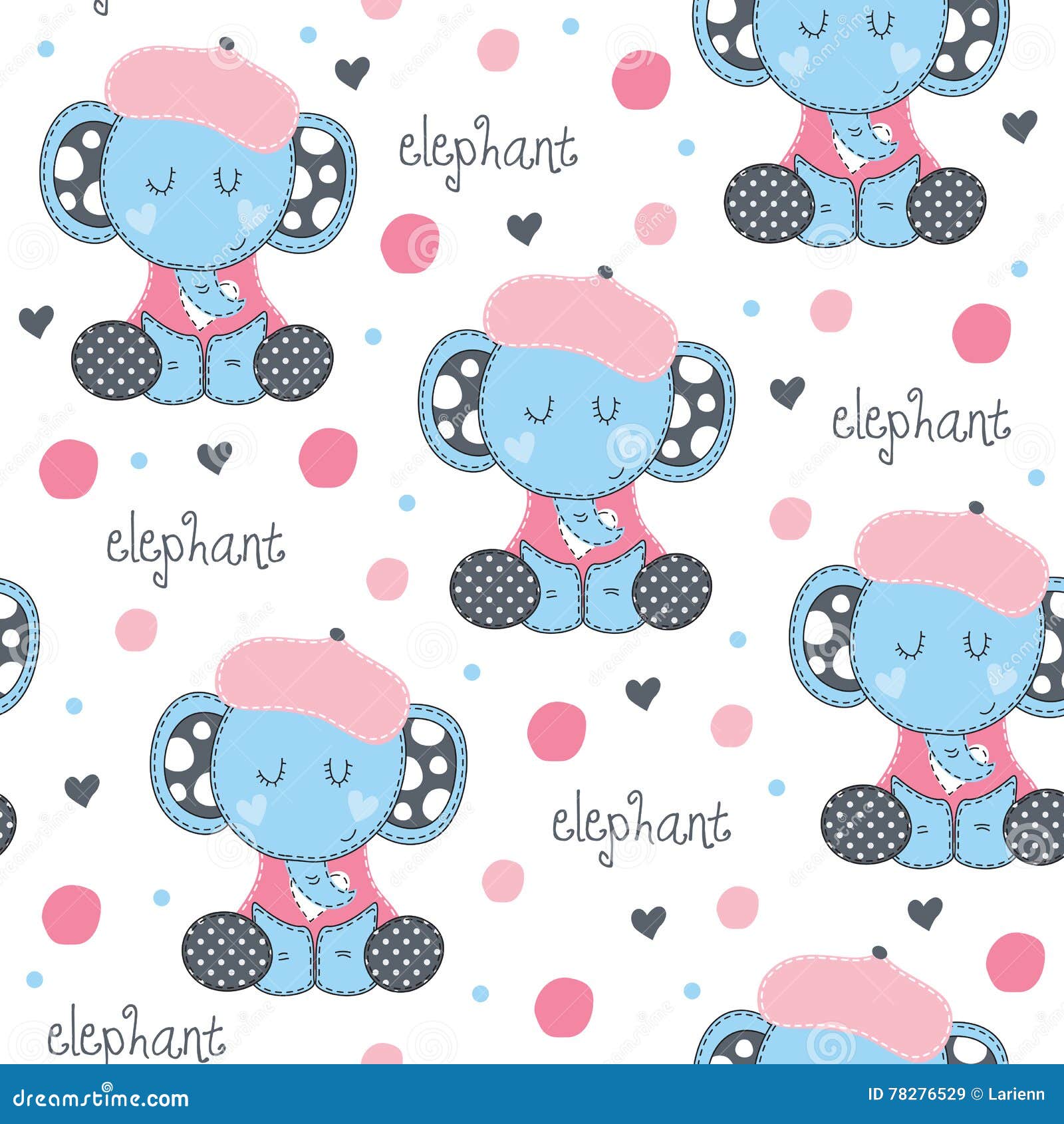 Seamless Elephant Pattern Vector Illustration Stock Vector ...