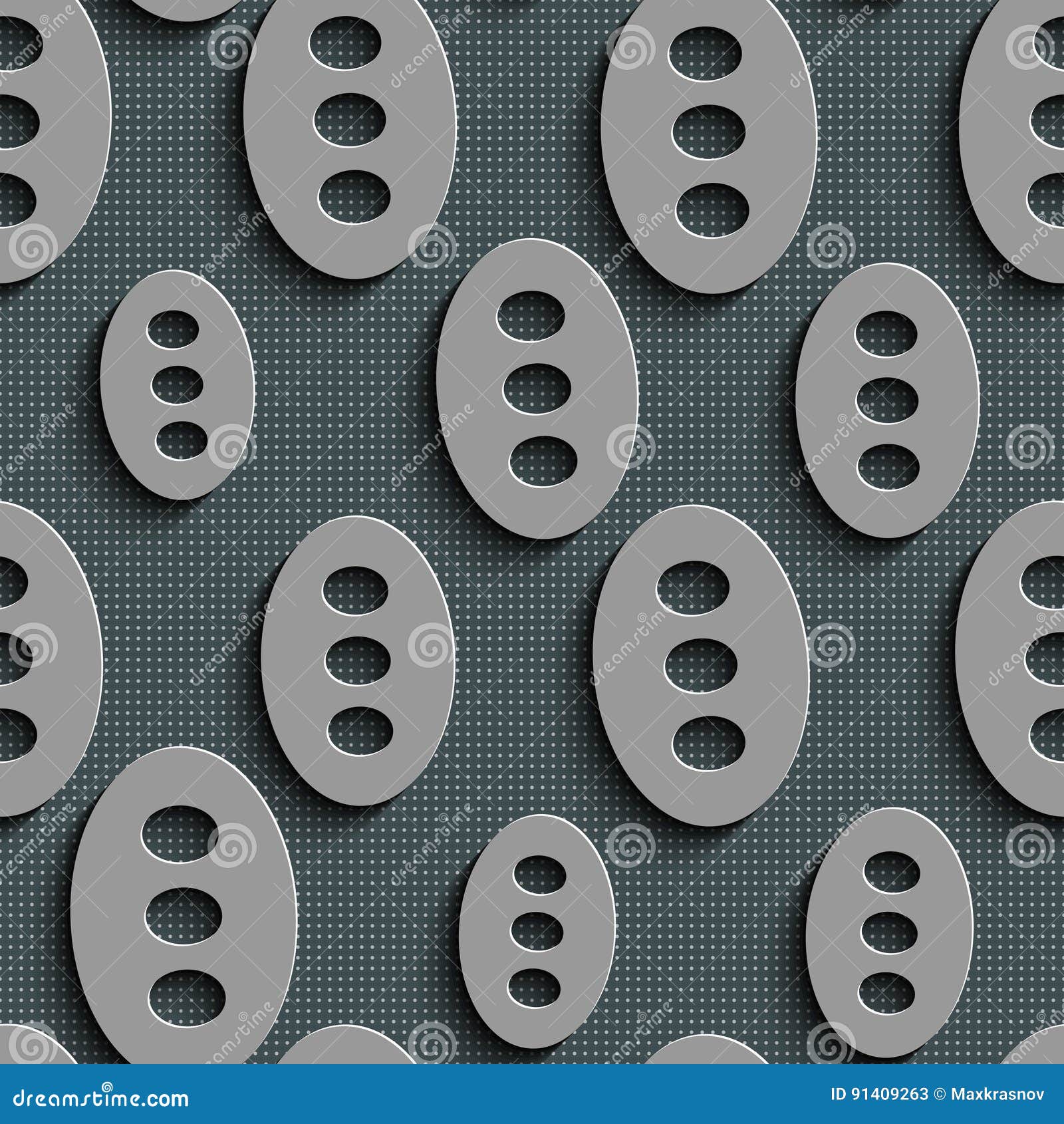 Seamless Ellipse Pattern stock vector. Illustration of plate - 91409263