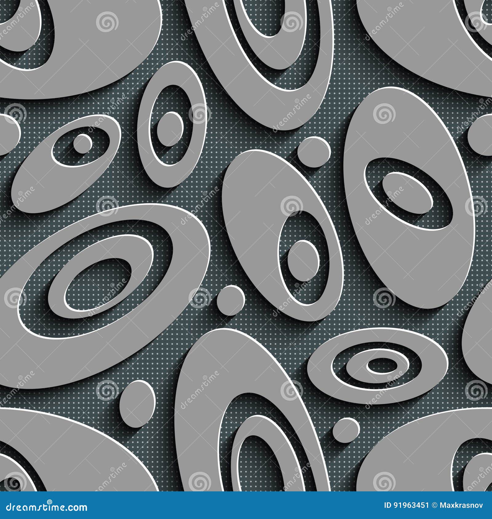 Seamless Ellipse Pattern stock vector. Illustration of circle - 91963451