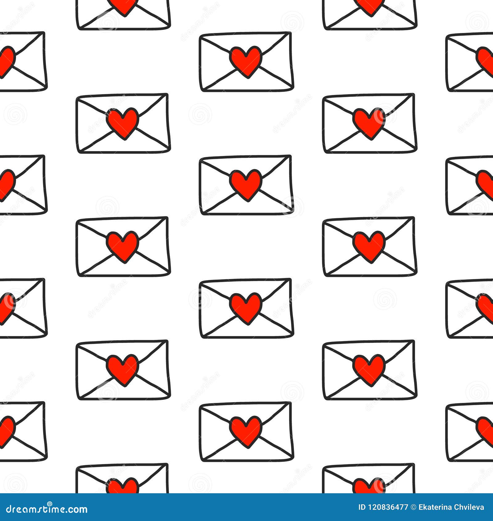 Seamless email pattern stock vector. Illustration of doodling - 120836477