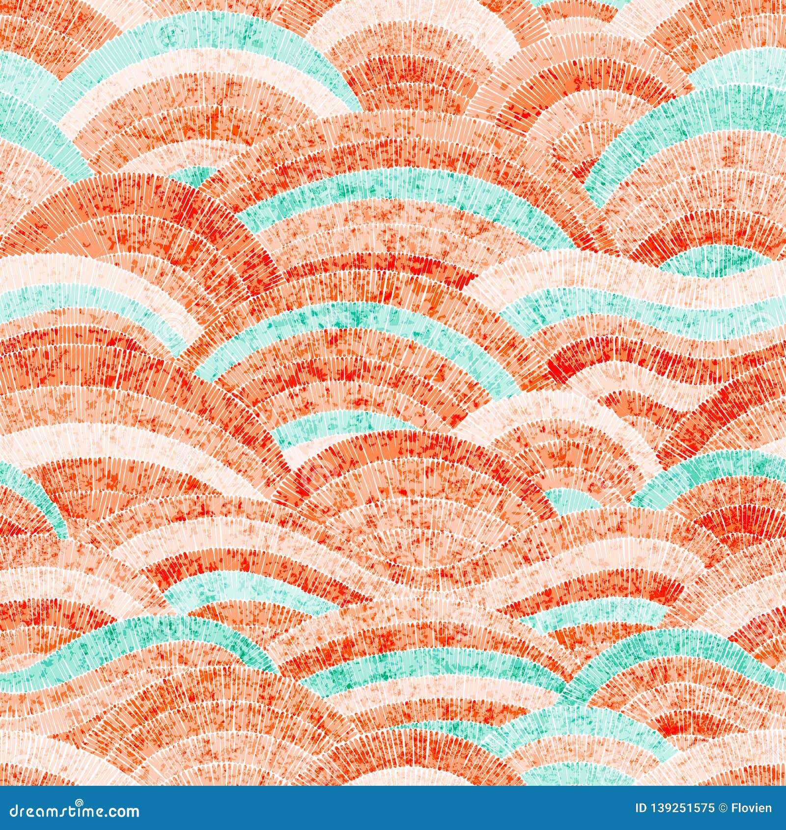 Seamless Embroidered Pattern. Wavy Bohemian Print. Patchwork Ornament ...