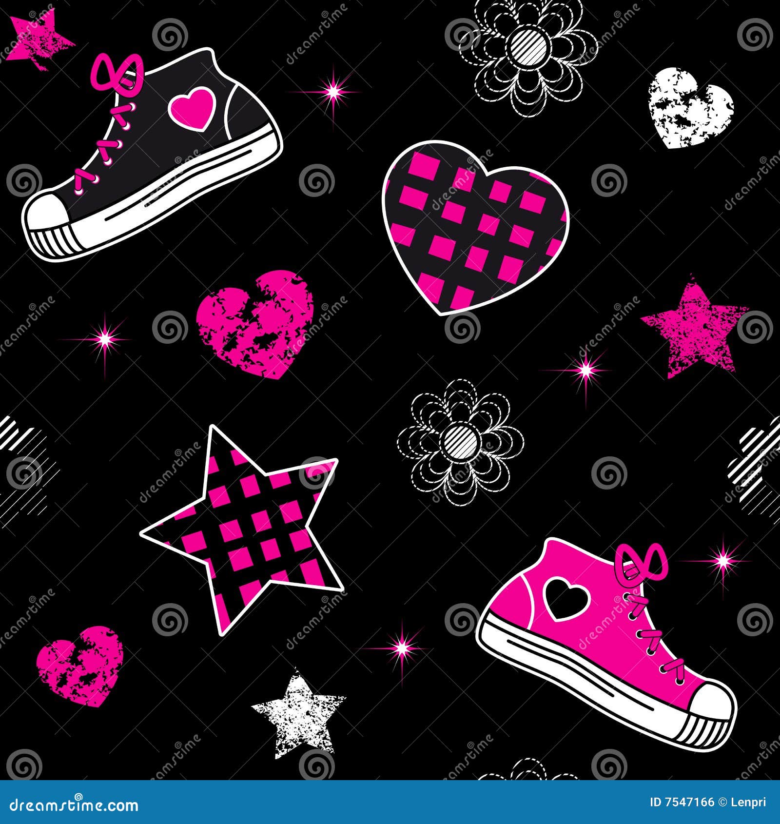 Seamless from emo symbols stock vector. Illustration of graphic - 7547166
