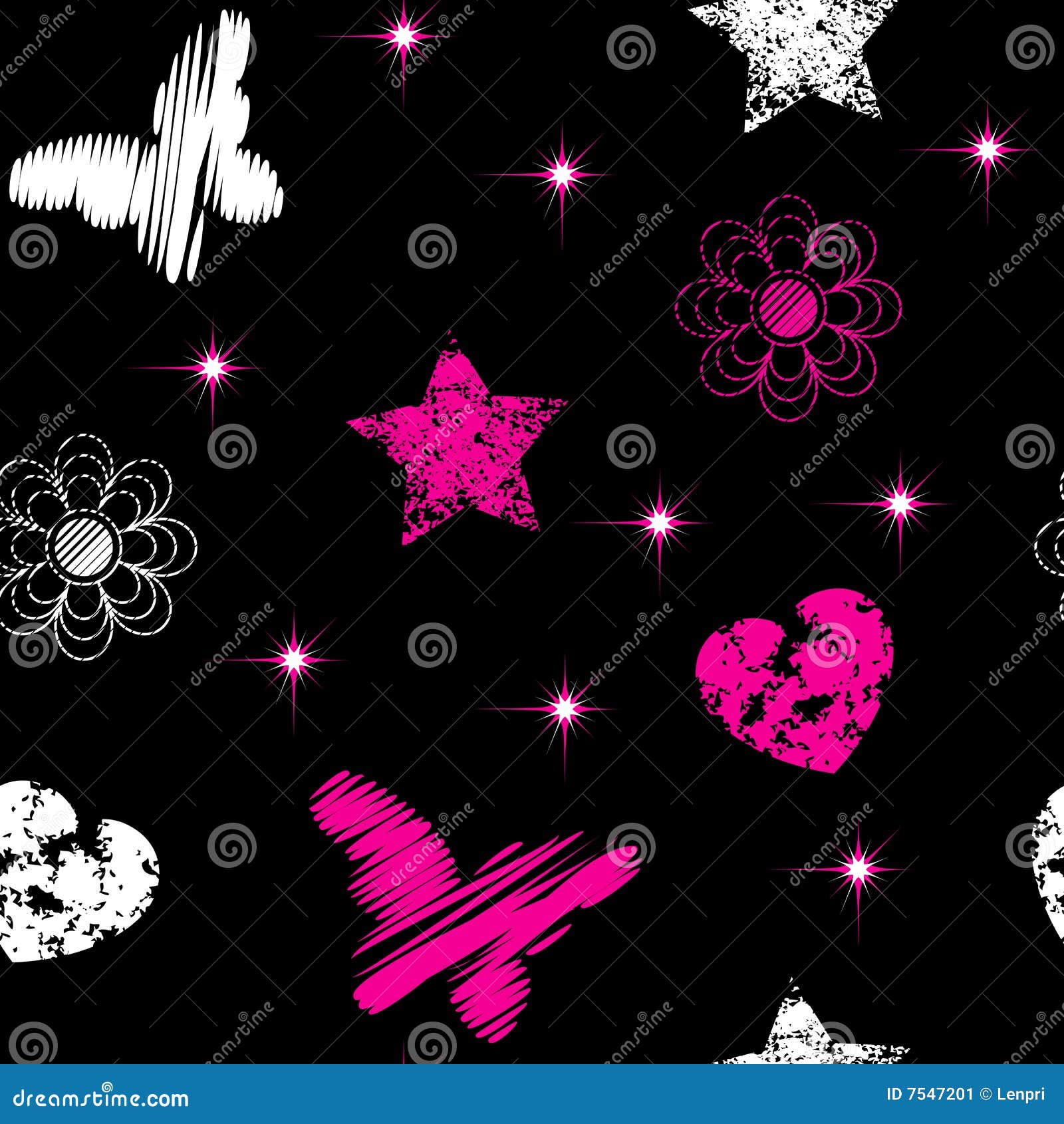 Seamless from emo symbols stock vector. Illustration of graphic - 7547201