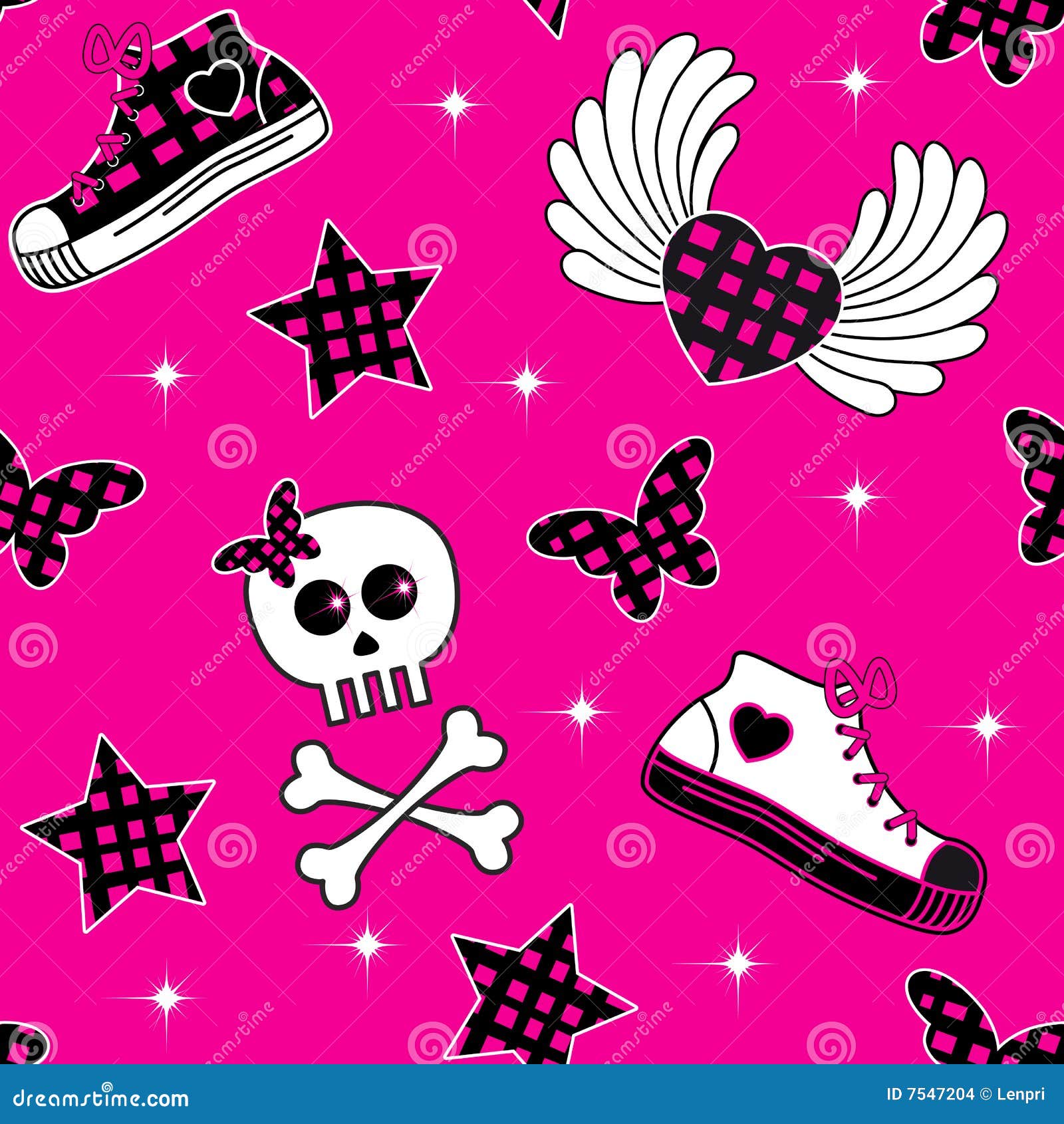 Seamless from emo symbols stock vector. Illustration of ornament - 7547204