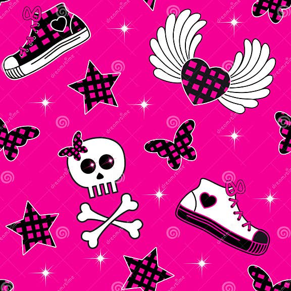 Seamless from emo symbols stock vector. Illustration of ornament - 7547204