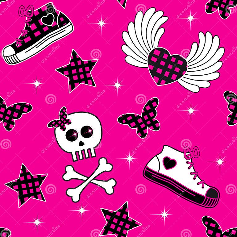 Seamless from emo symbols stock vector. Illustration of ornament - 7547204