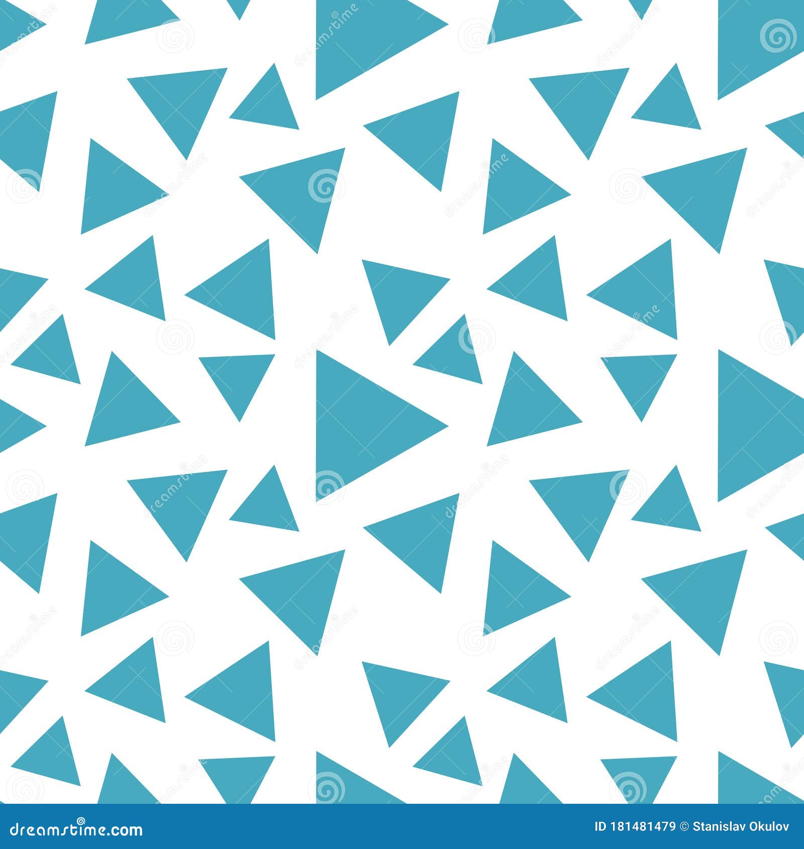 Seamless Endless Infinity Pattern of Geometric Blue Triangle Shapes ...