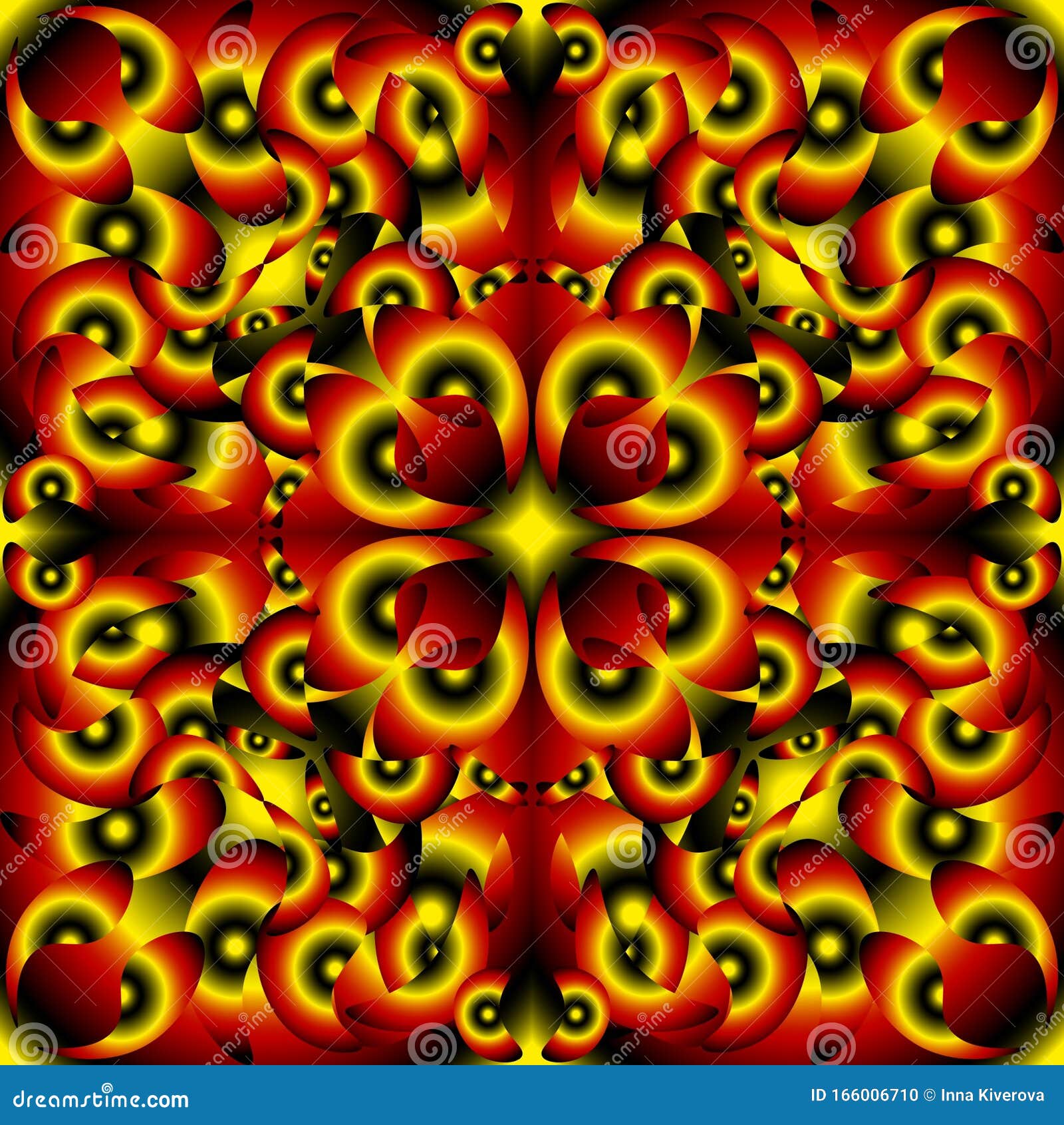 Seamless Endless Pattern of Red and Orange Colors for Fabric or Ceramic ...