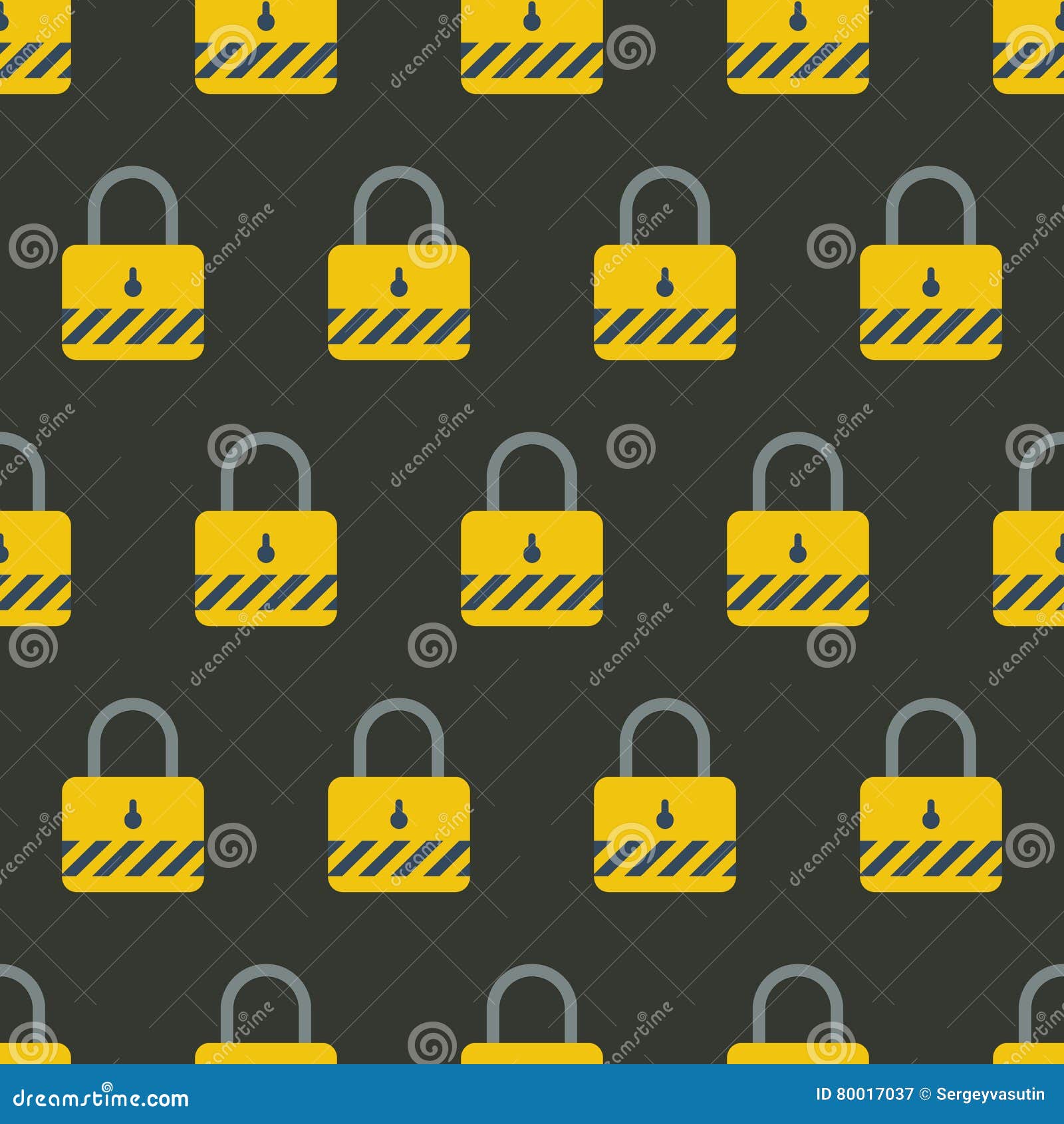 Seamless Endless Pattern with Safety Padlock Stock Vector ...